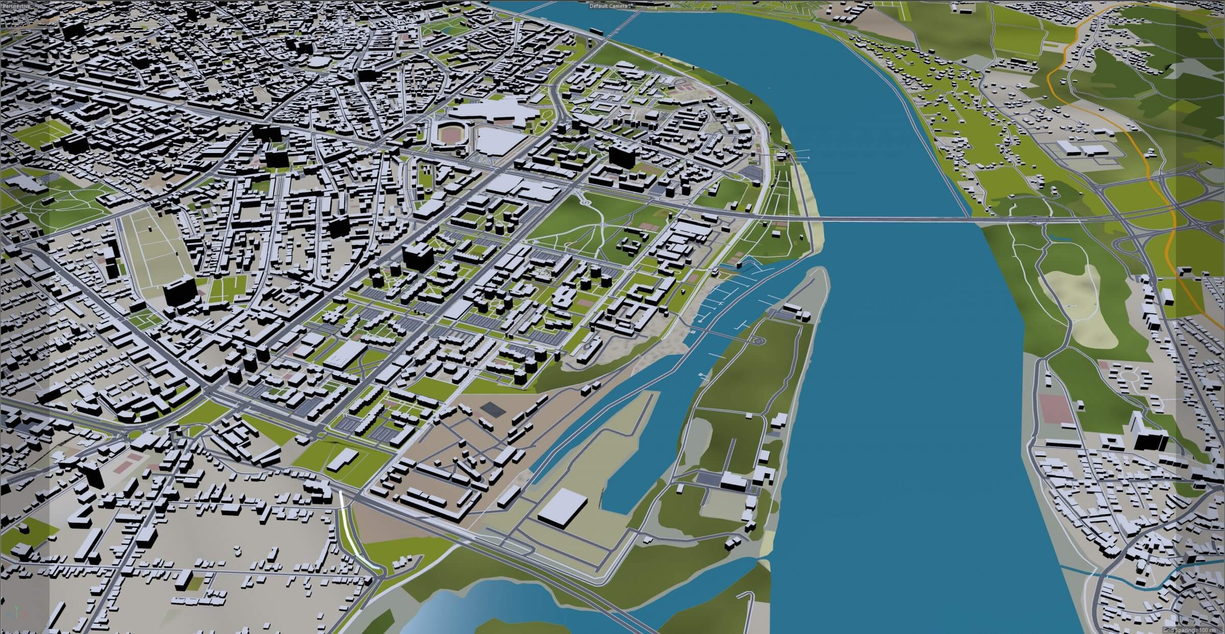 Novi-Sad Serbia 40km 3D Model by 3dstudio