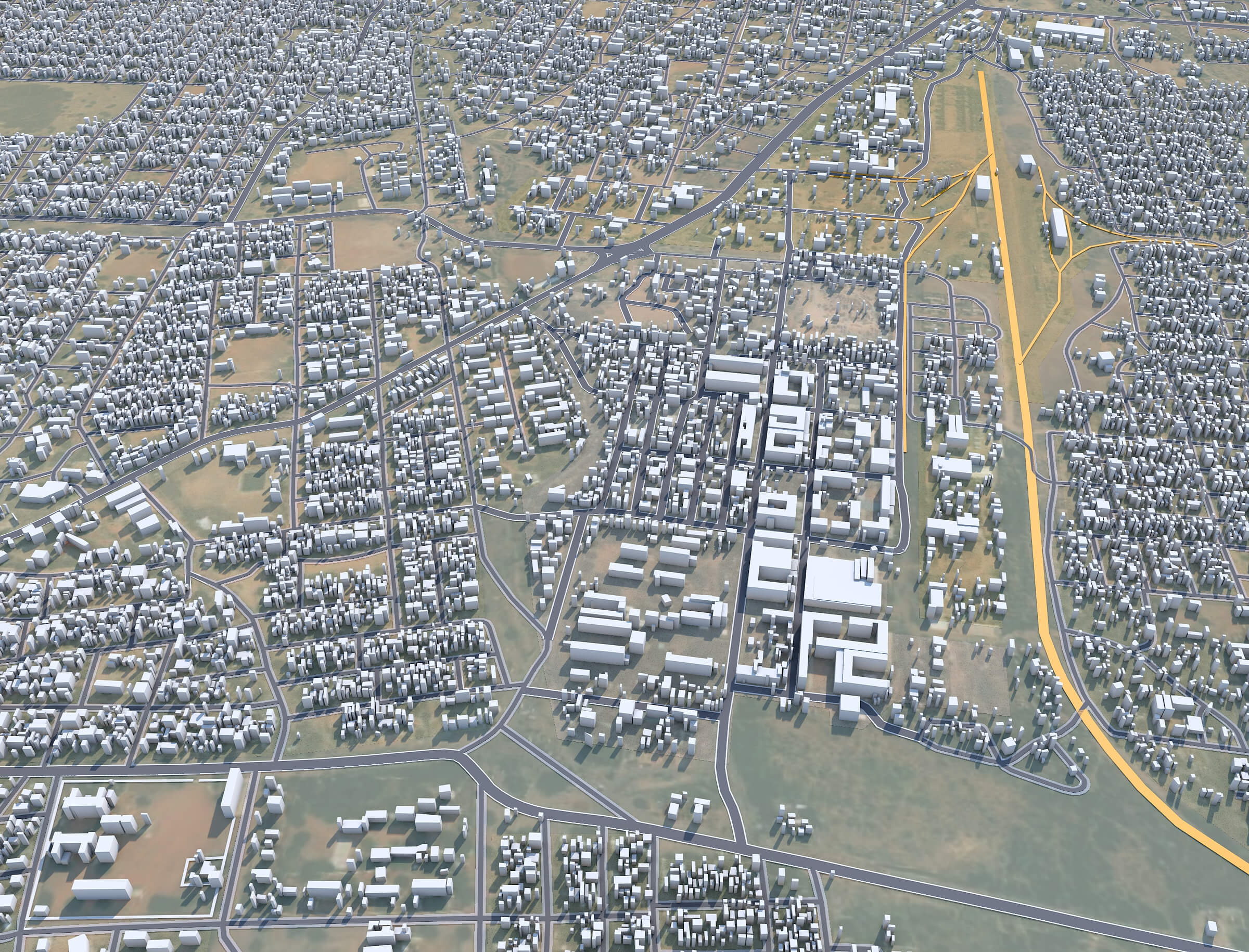 Nyala City Sudan 3D Model 25km by 3dstudio