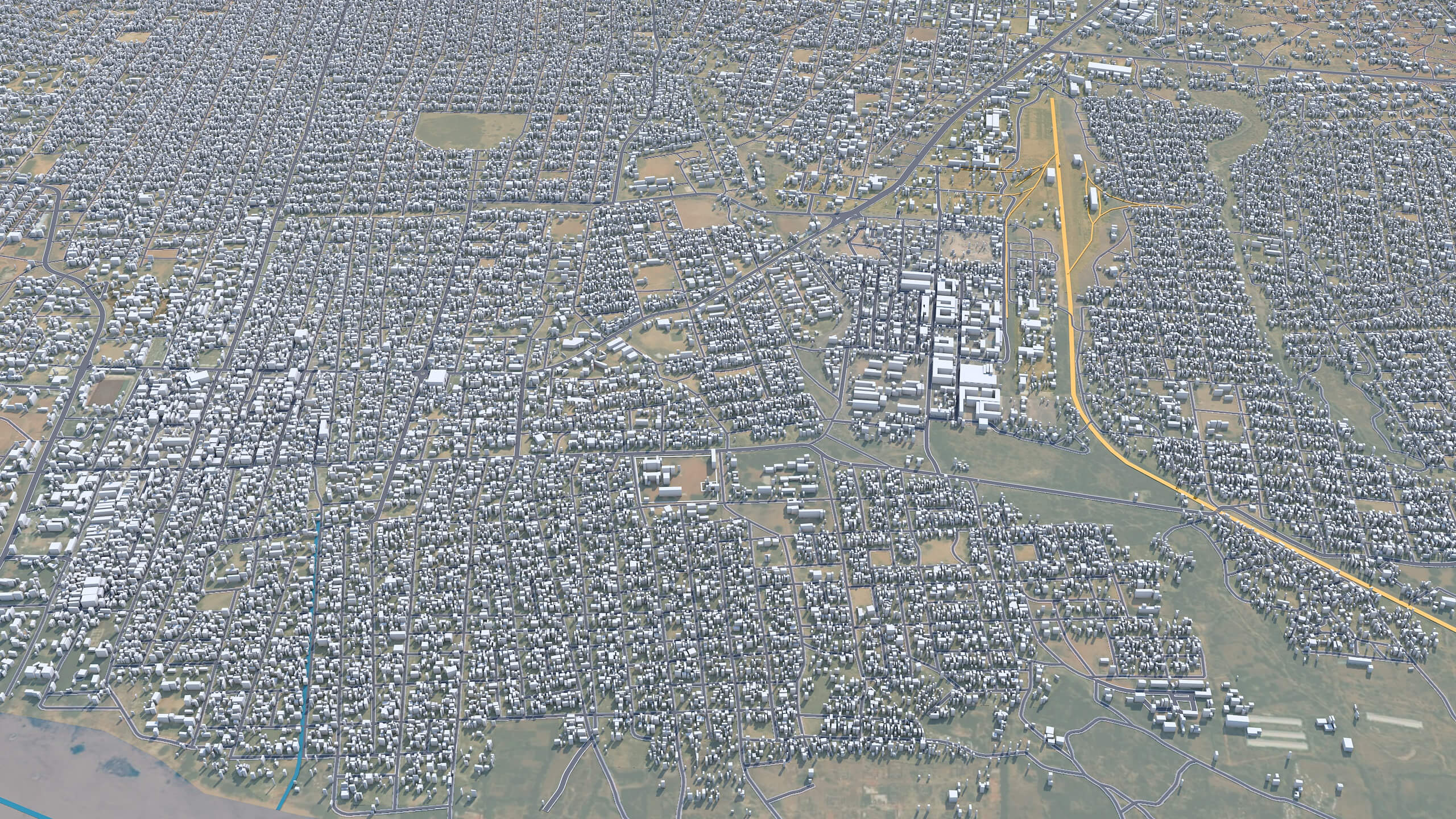 Nyala City Sudan 3D Model 25km by 3dstudio