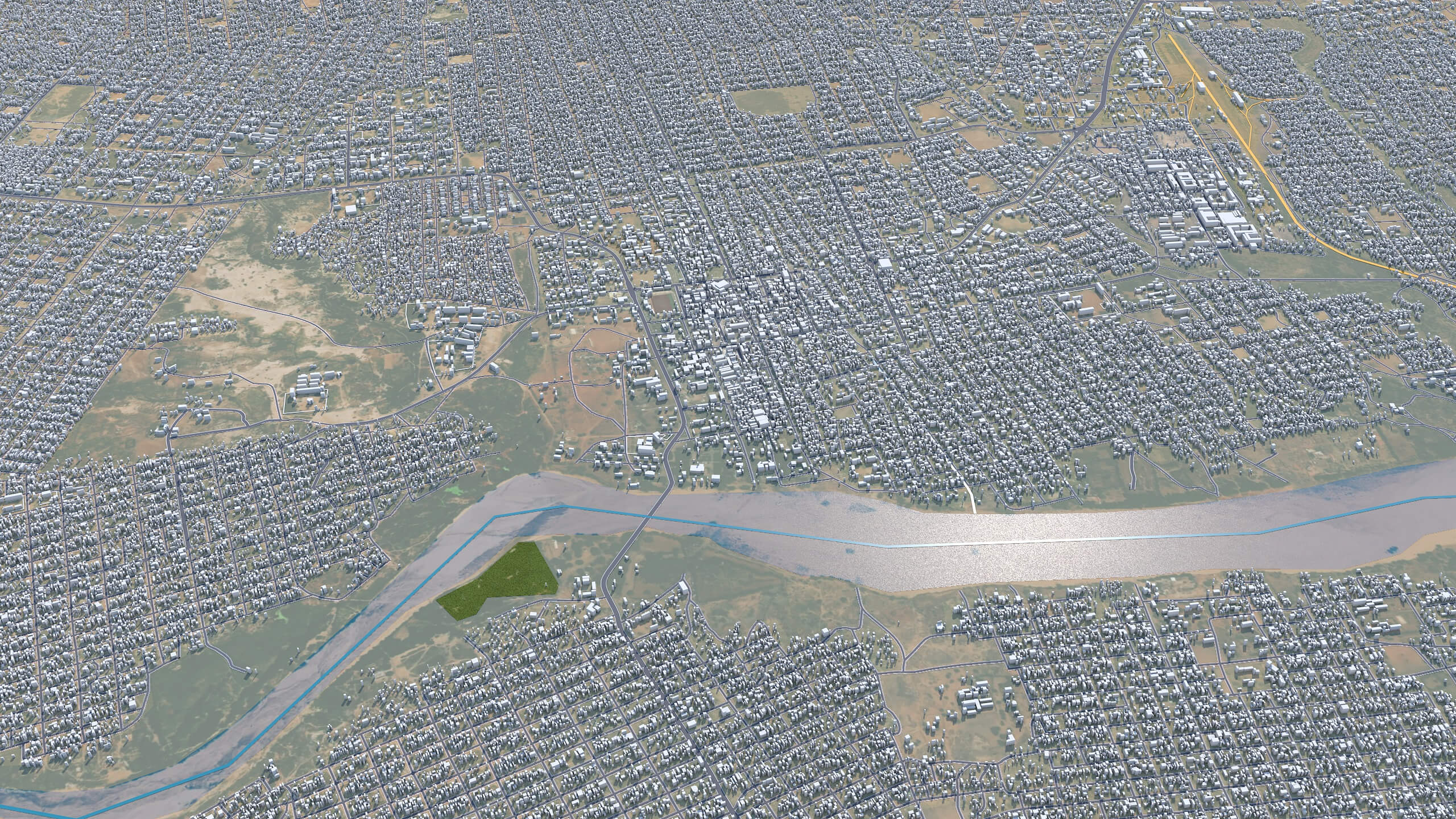 Nyala City Sudan 3D Model 25km by 3dstudio