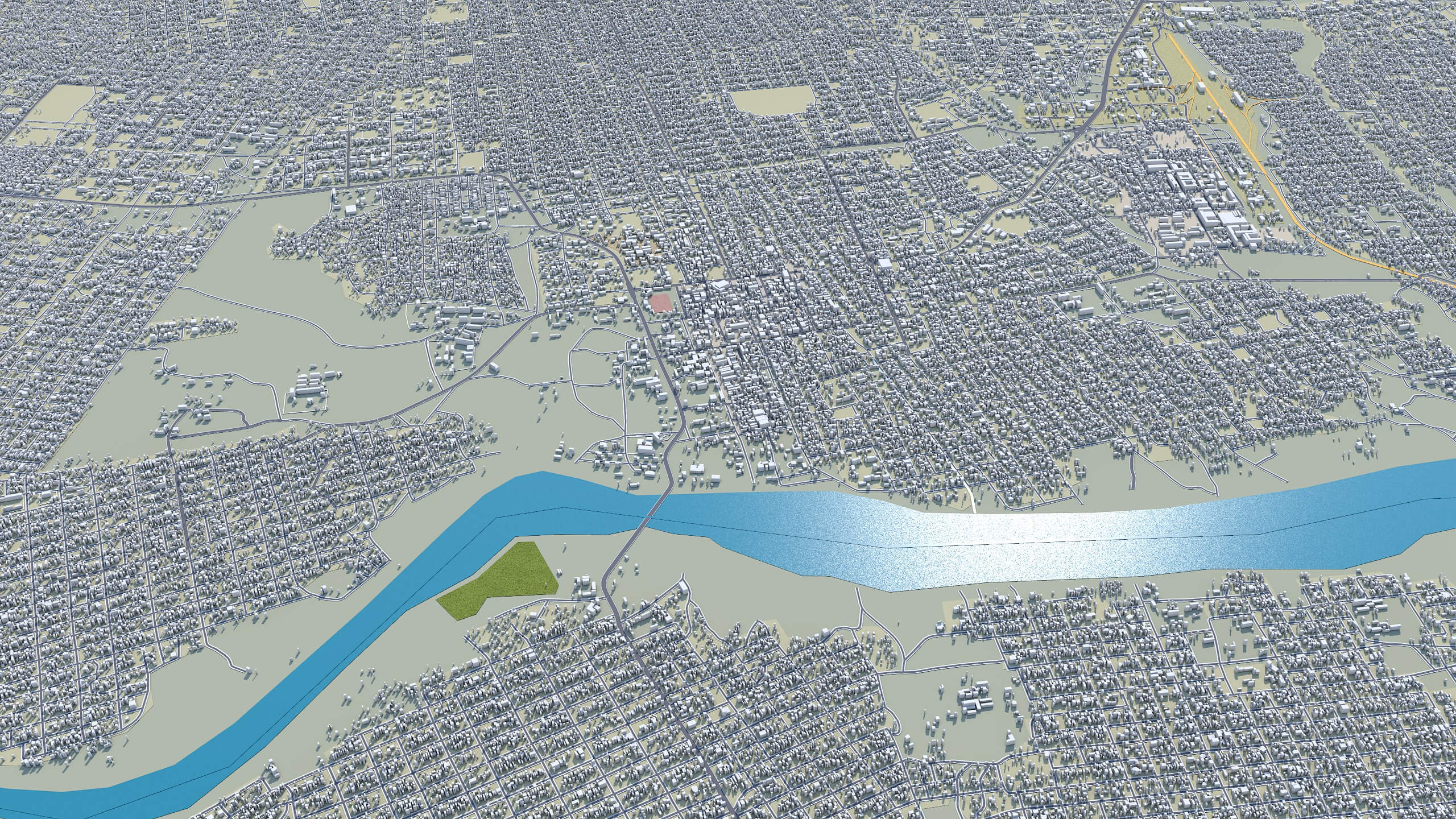 Nyala City Sudan 3D Model 25km by 3dstudio