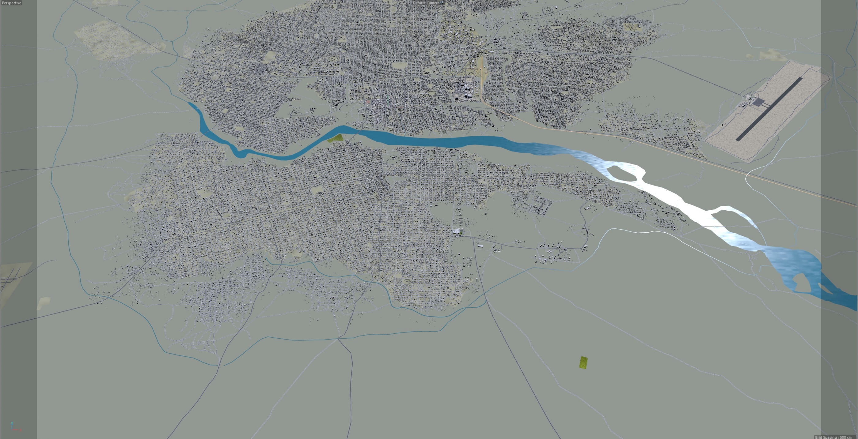 Nyala City Sudan 3D Model 25km by 3dstudio