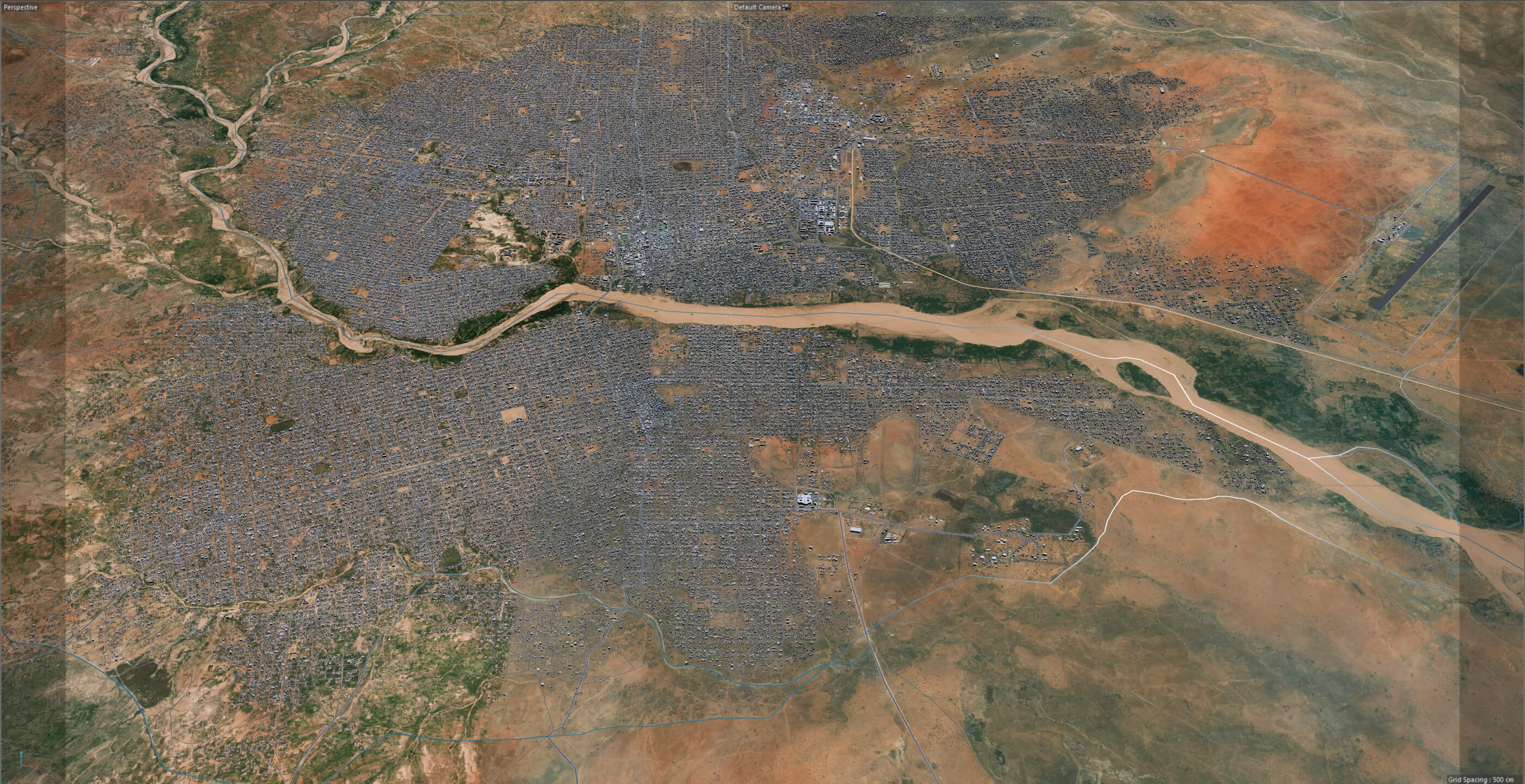 Nyala City Sudan 3D Model 25km by 3dstudio