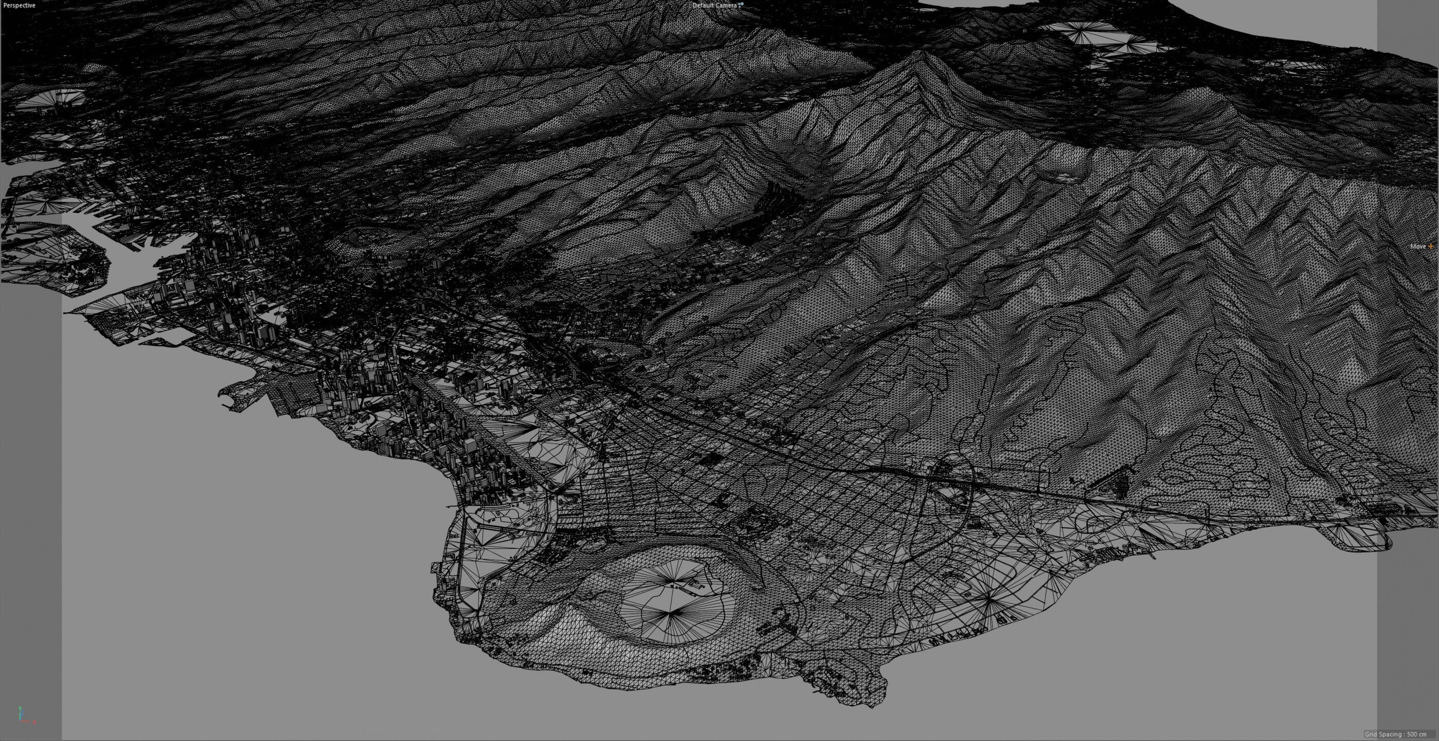 Oahu City Island Terrain 3D Model 90km by 3dstudio