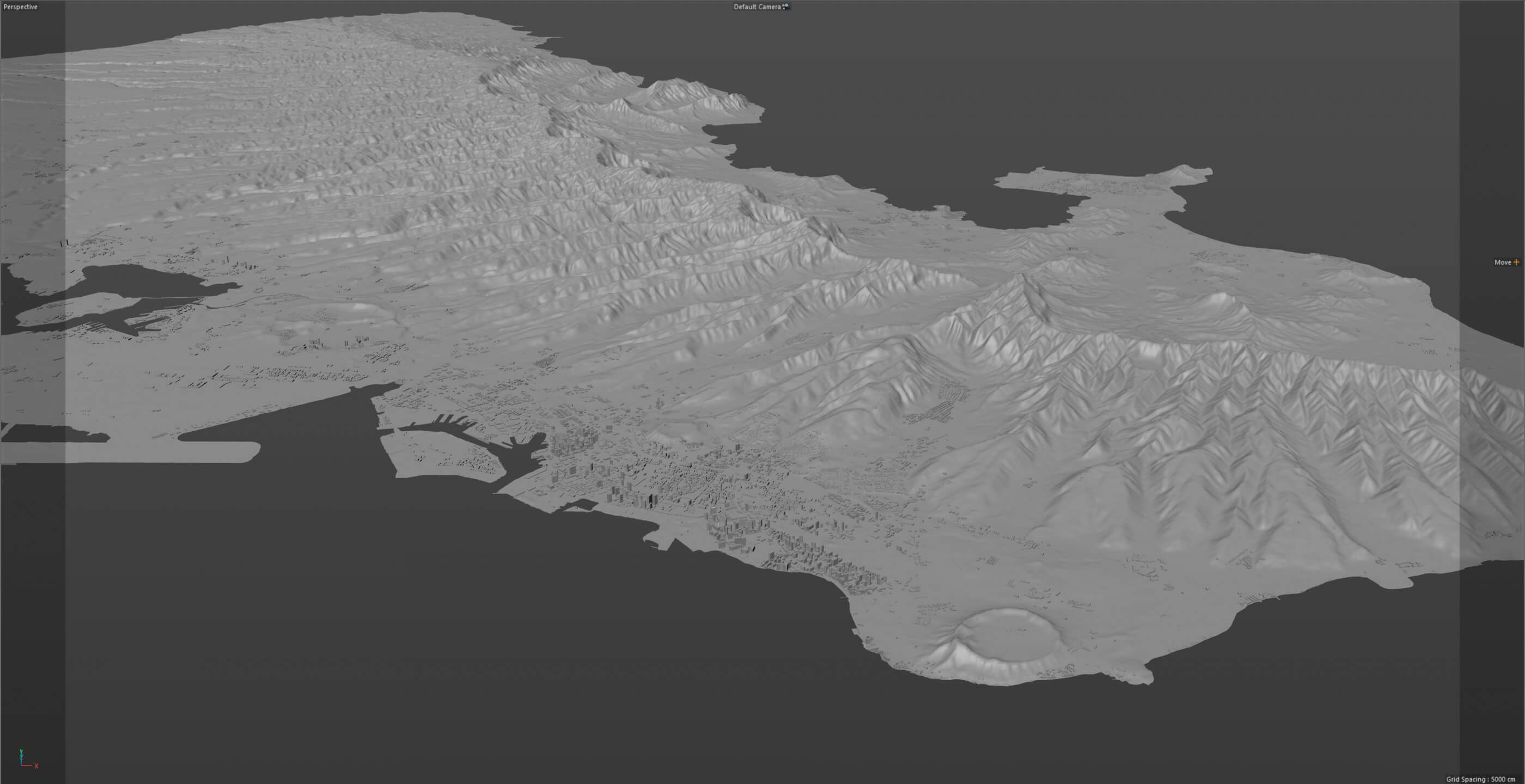 Oahu City Island Terrain 3D Model 90km by 3dstudio