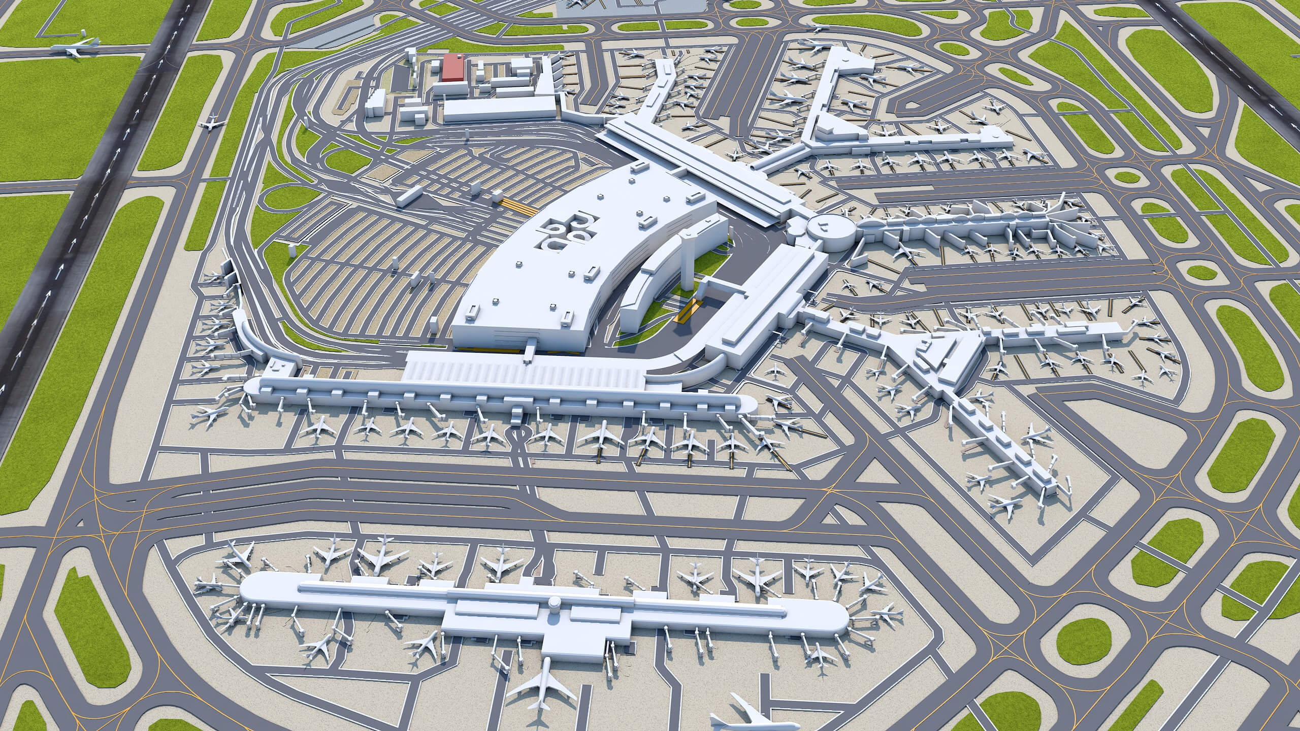 O'Hare International Airport - 3D Model by 3dstudio