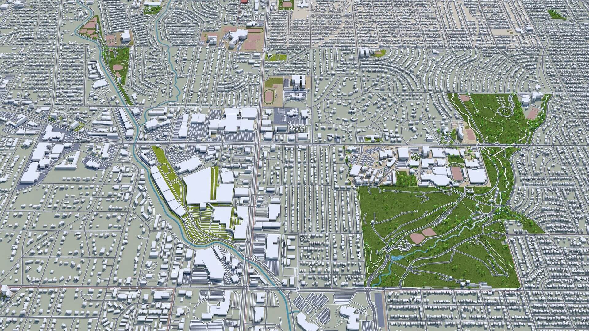 Omaha City, Nebraska USA 75Km - 3D Model by 3dstudio