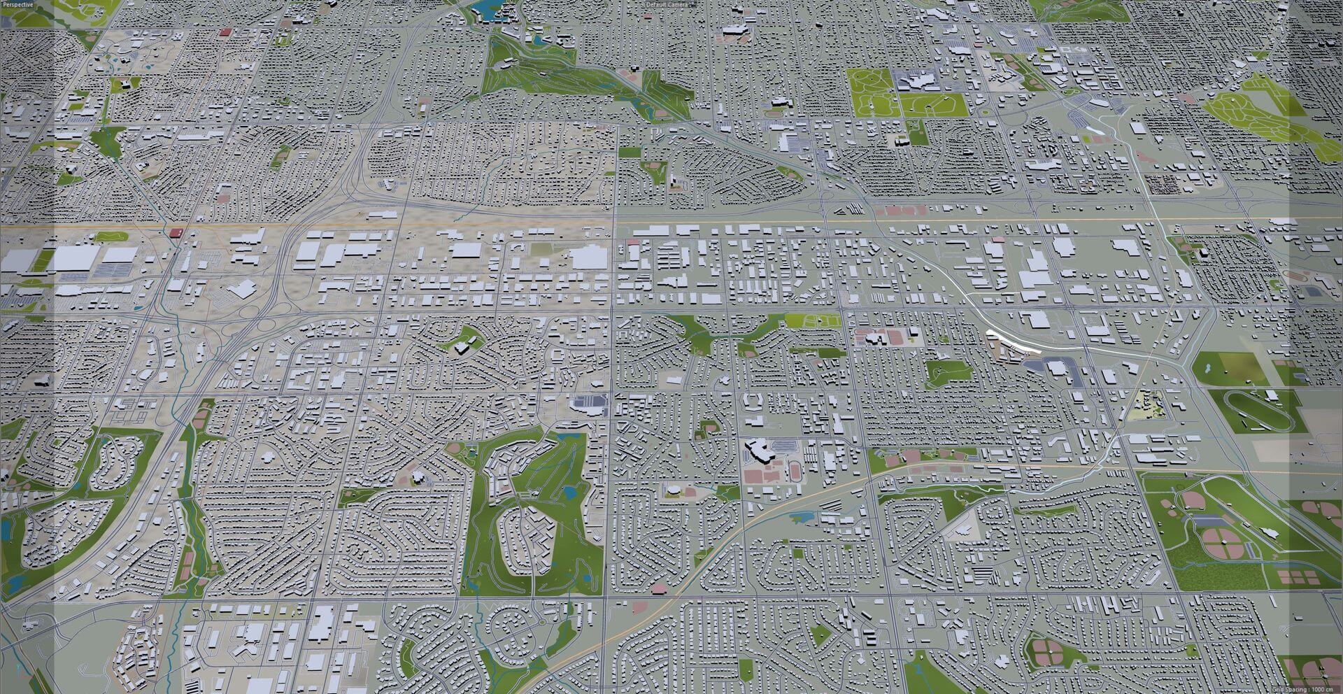 Omaha City, Nebraska USA 75Km - 3D Model by 3dstudio