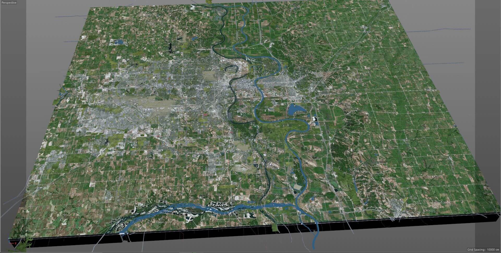 Omaha Nebraska 75km - 3D Model by 3dstudio