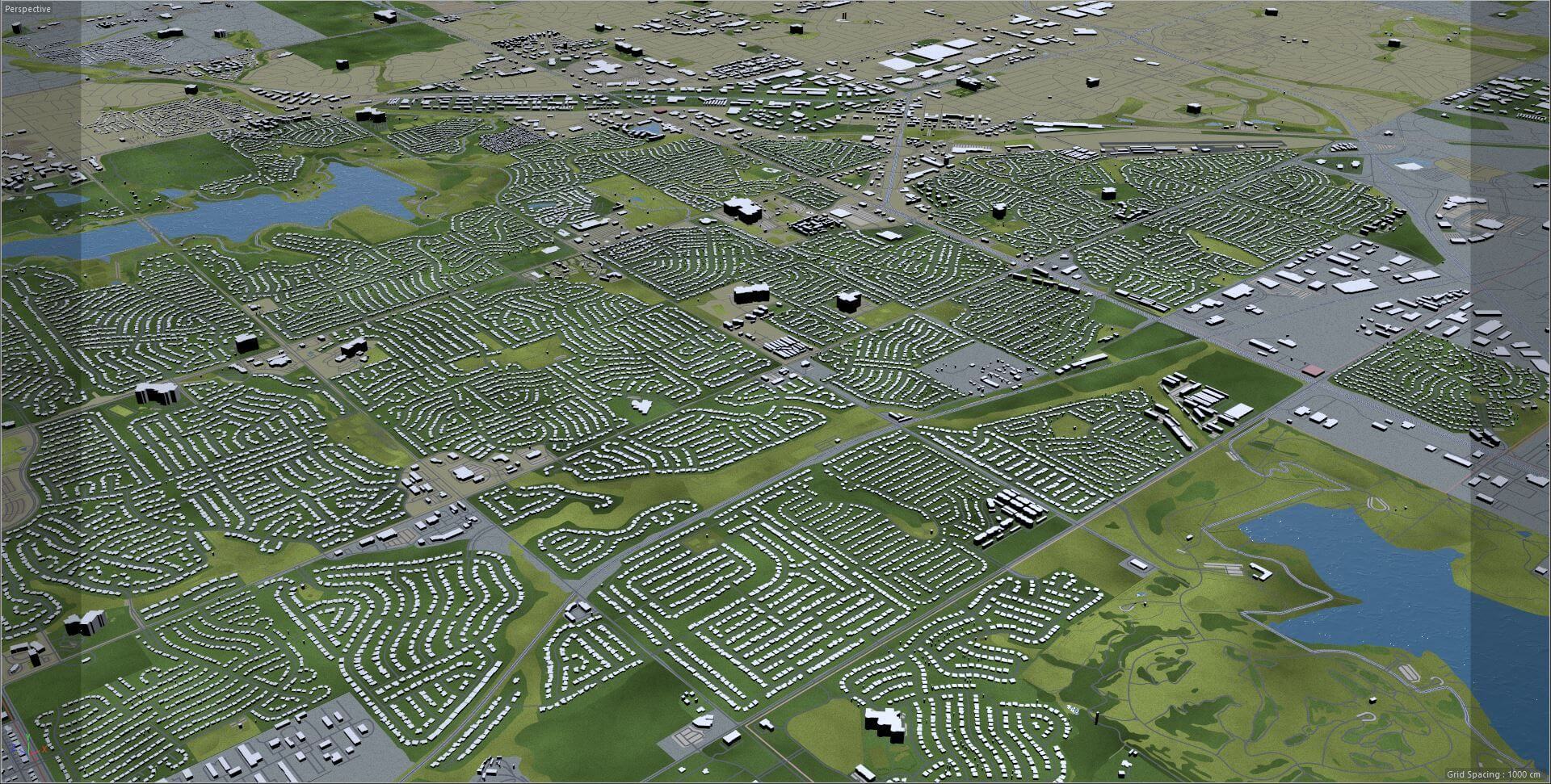 Omaha Nebraska 75km - 3D Model by 3dstudio