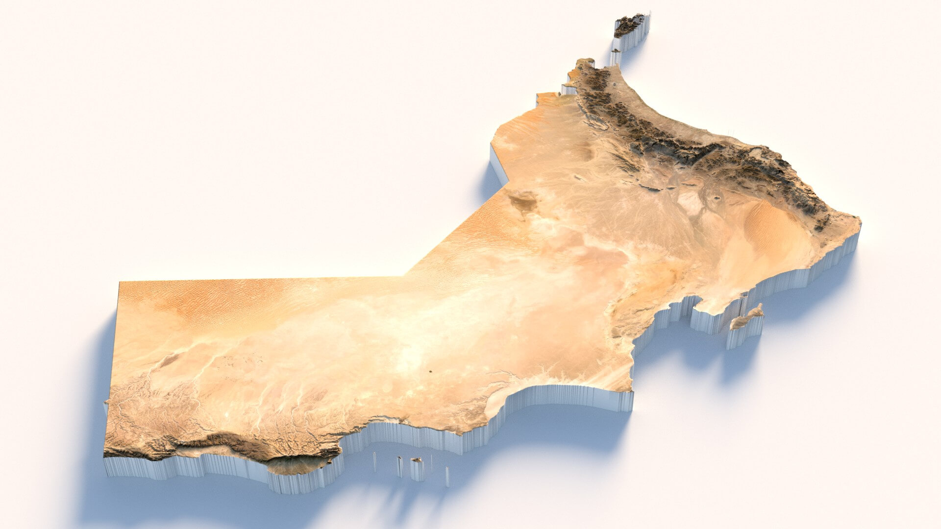 Oman Terrain Map - 3D Model by 3dstudio