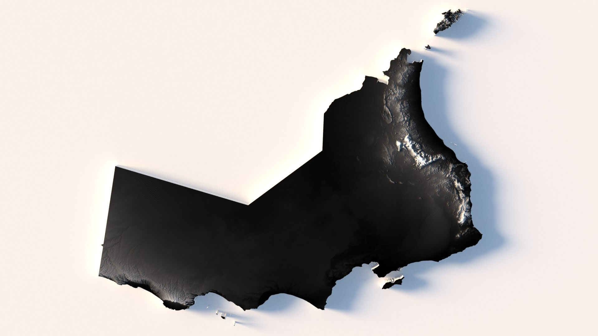 Oman Terrain Map - 3D Model by 3dstudio