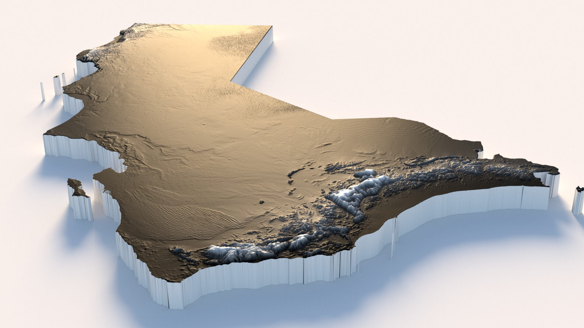 Oman Terrain Map - 3D Model by 3dstudio