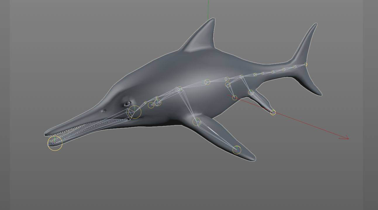 Ophthalmosaurus - 3D Model by 3dstudio