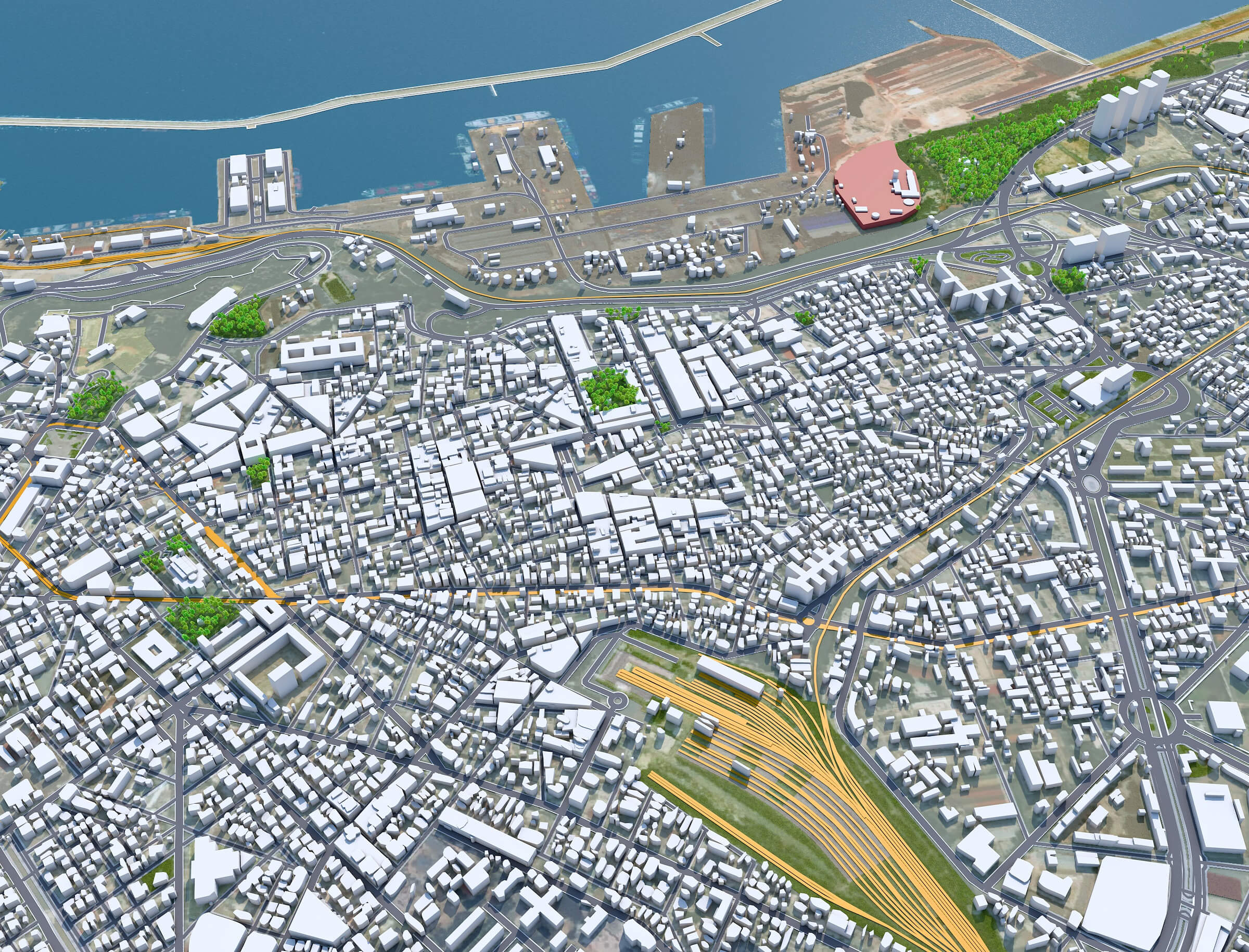 Oran City Algeria 3D Model 30km by 3dstudio