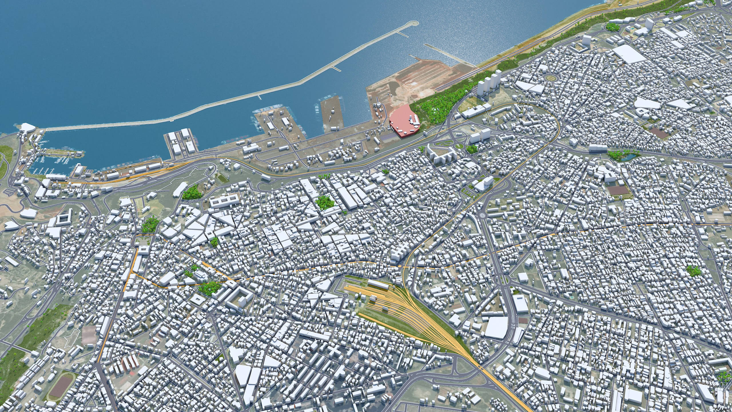 Oran City Algeria 3D Model 30km by 3dstudio