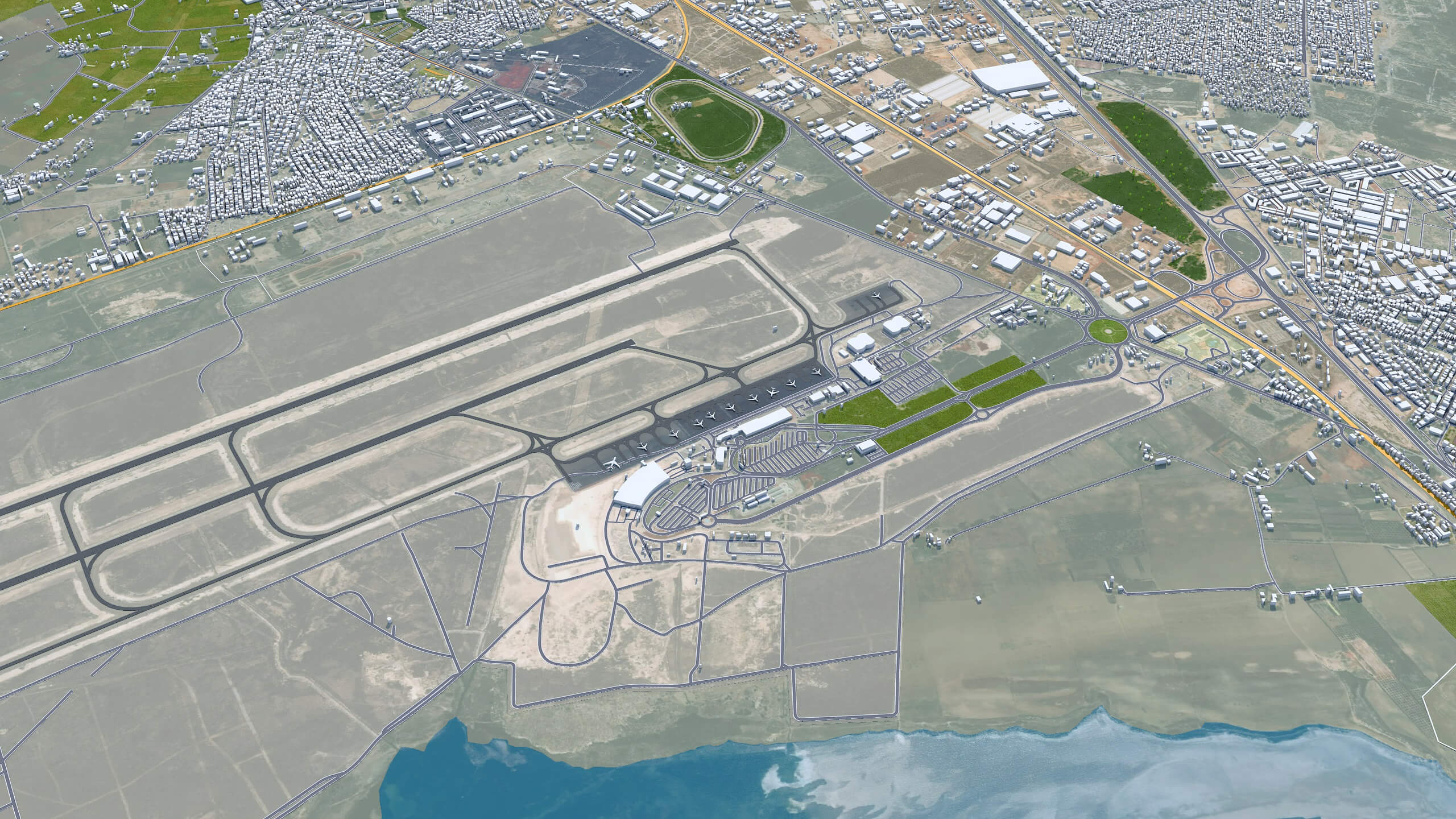 Oran City Algeria 3D Model 30km by 3dstudio