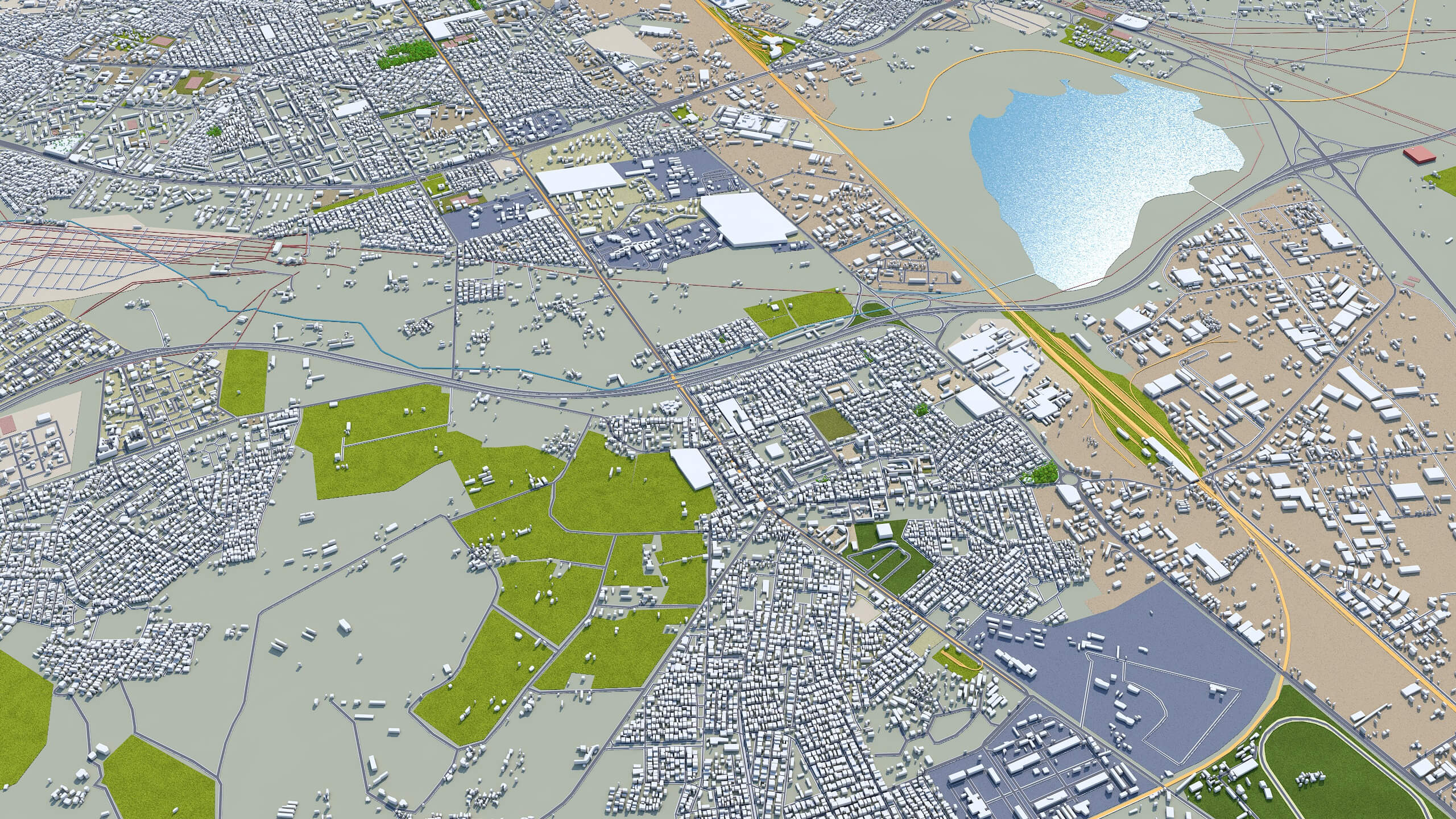 Oran City Algeria 3D Model 30km by 3dstudio