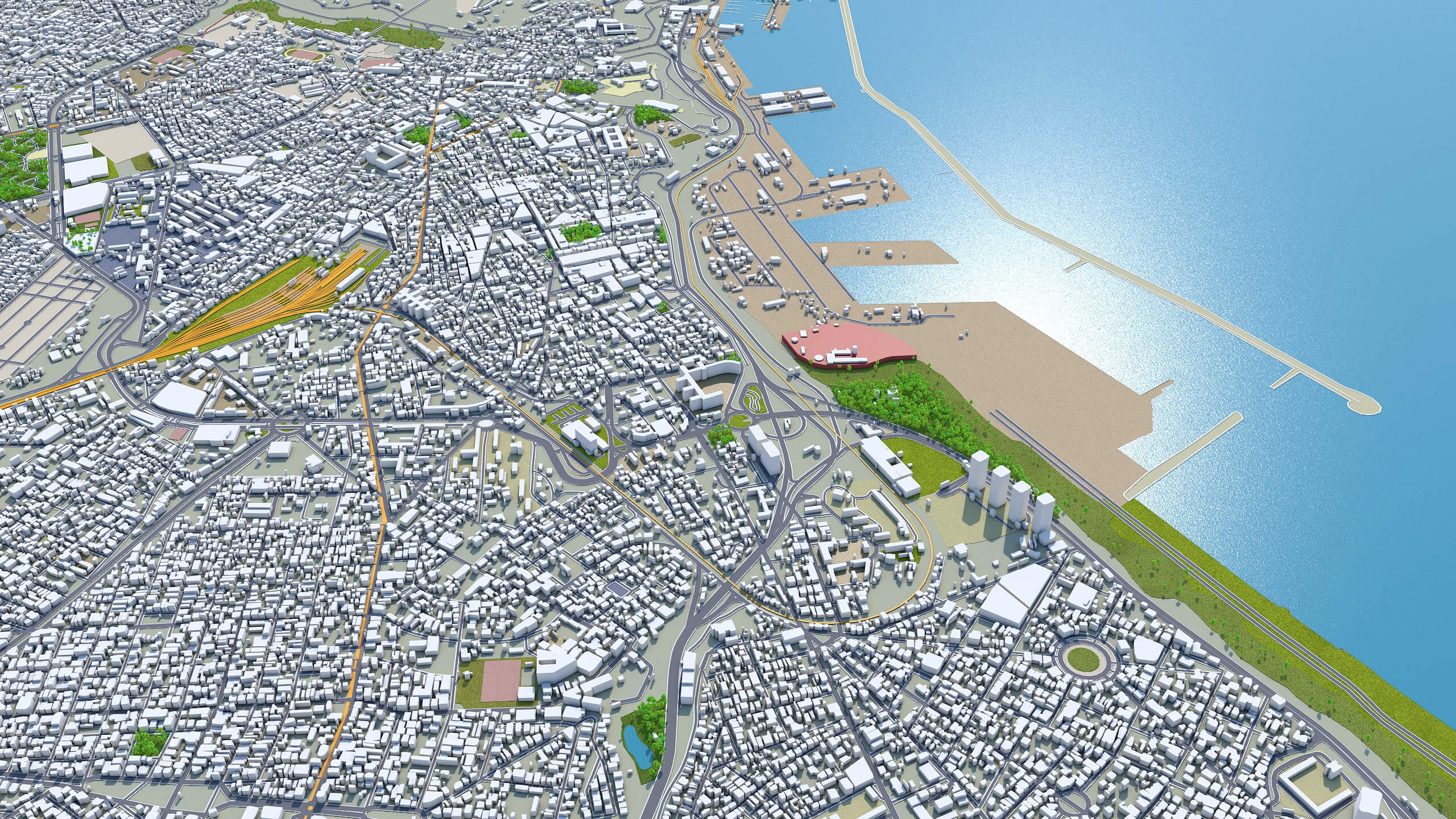 Oran City Algeria 3D Model 30km by 3dstudio