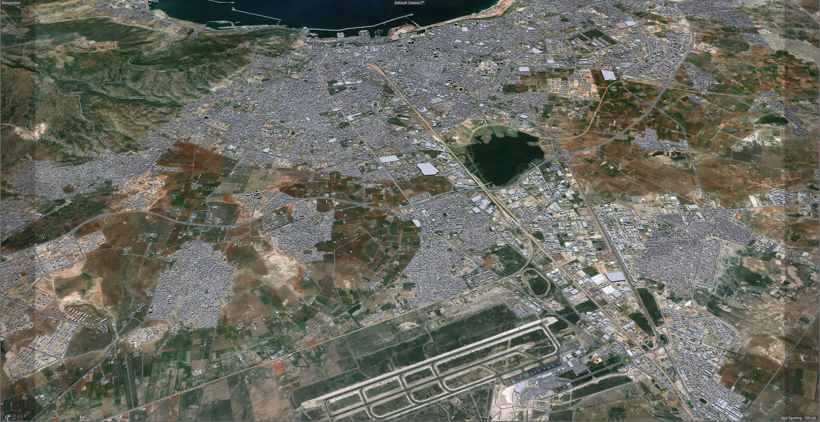 Oran City Algeria 3D Model 30km by 3dstudio