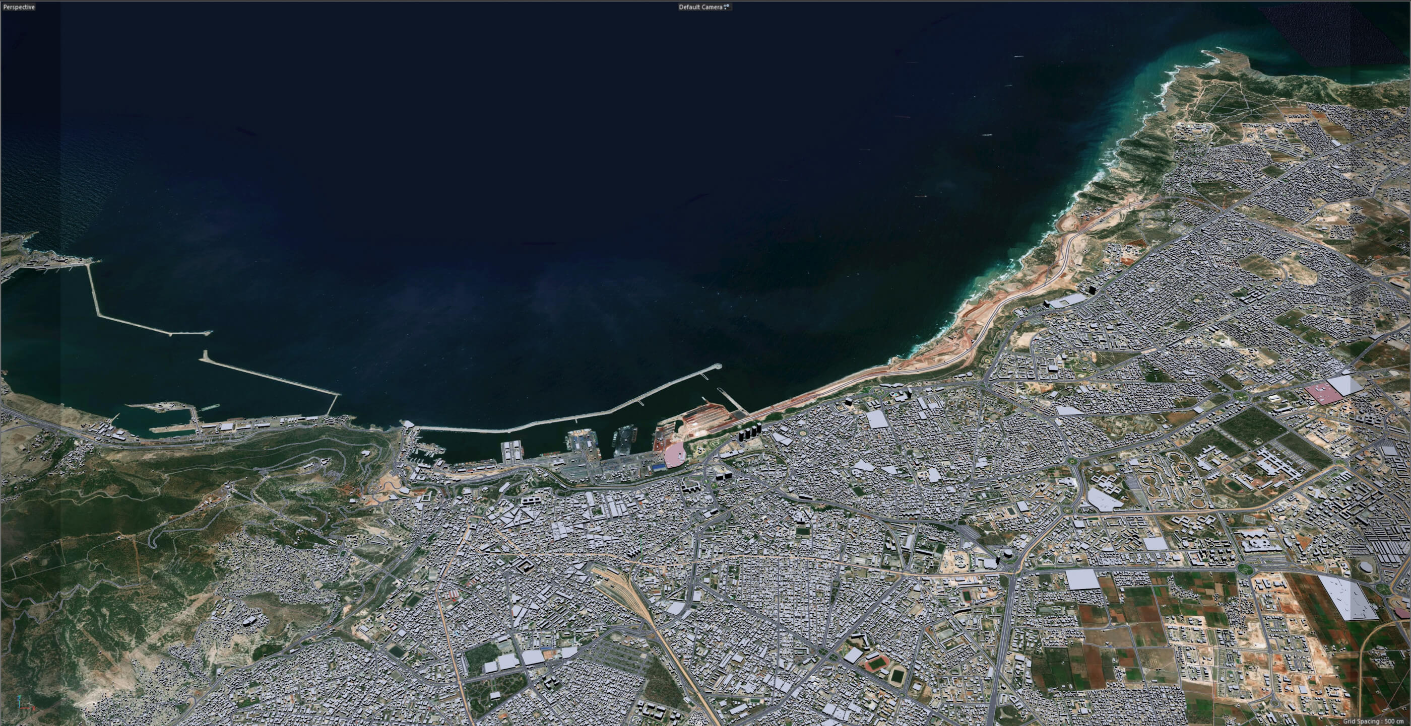 Oran City Algeria 3D Model 30km by 3dstudio
