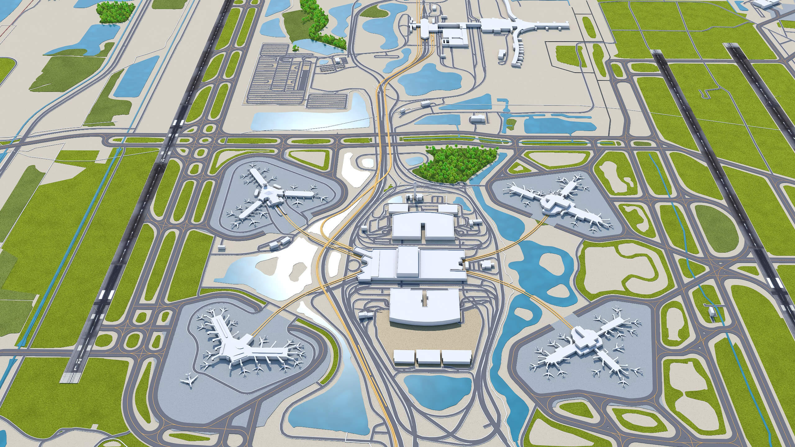 Orlando Airport - 3D Model by 3dstudio