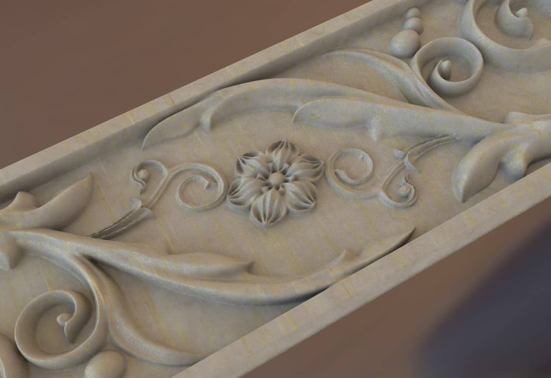 Ornate Moulding - 3D Model by 3dstudio