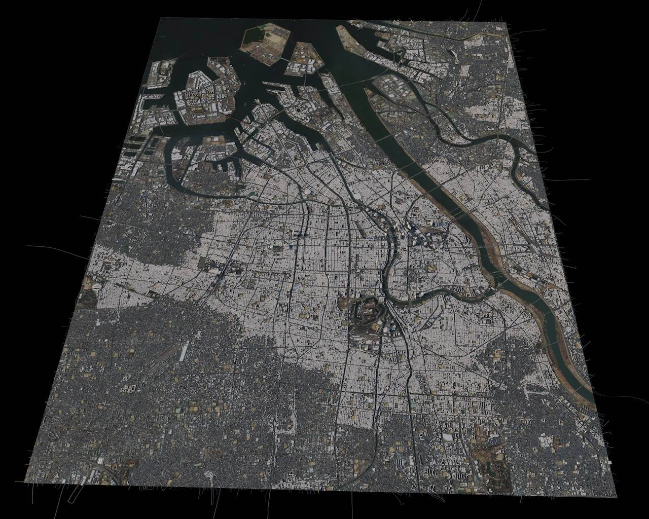 Osaka Japan - 3D Model by 3dstudio