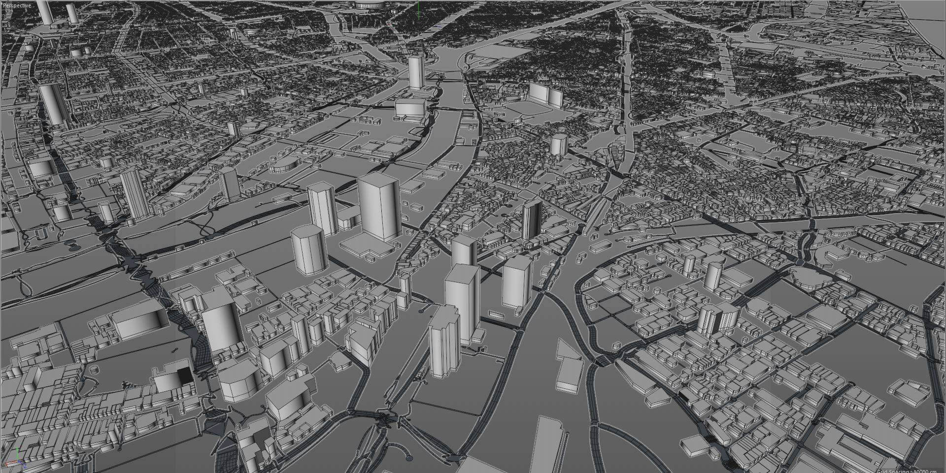 Osaka Japan - 3D Model by 3dstudio