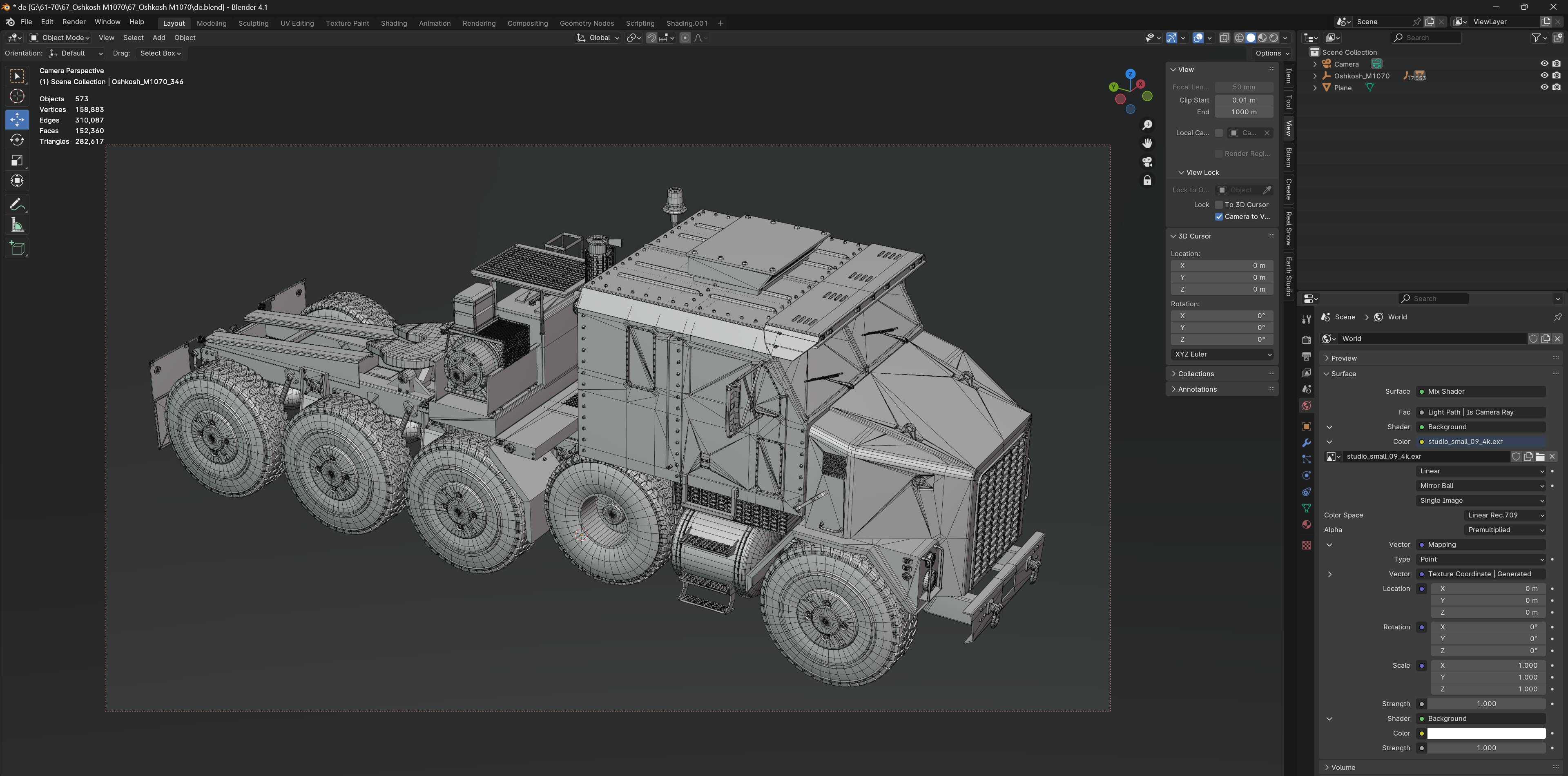 Oshkosh M1070 Army Tank Transporter - 3D Model by 3dstudio