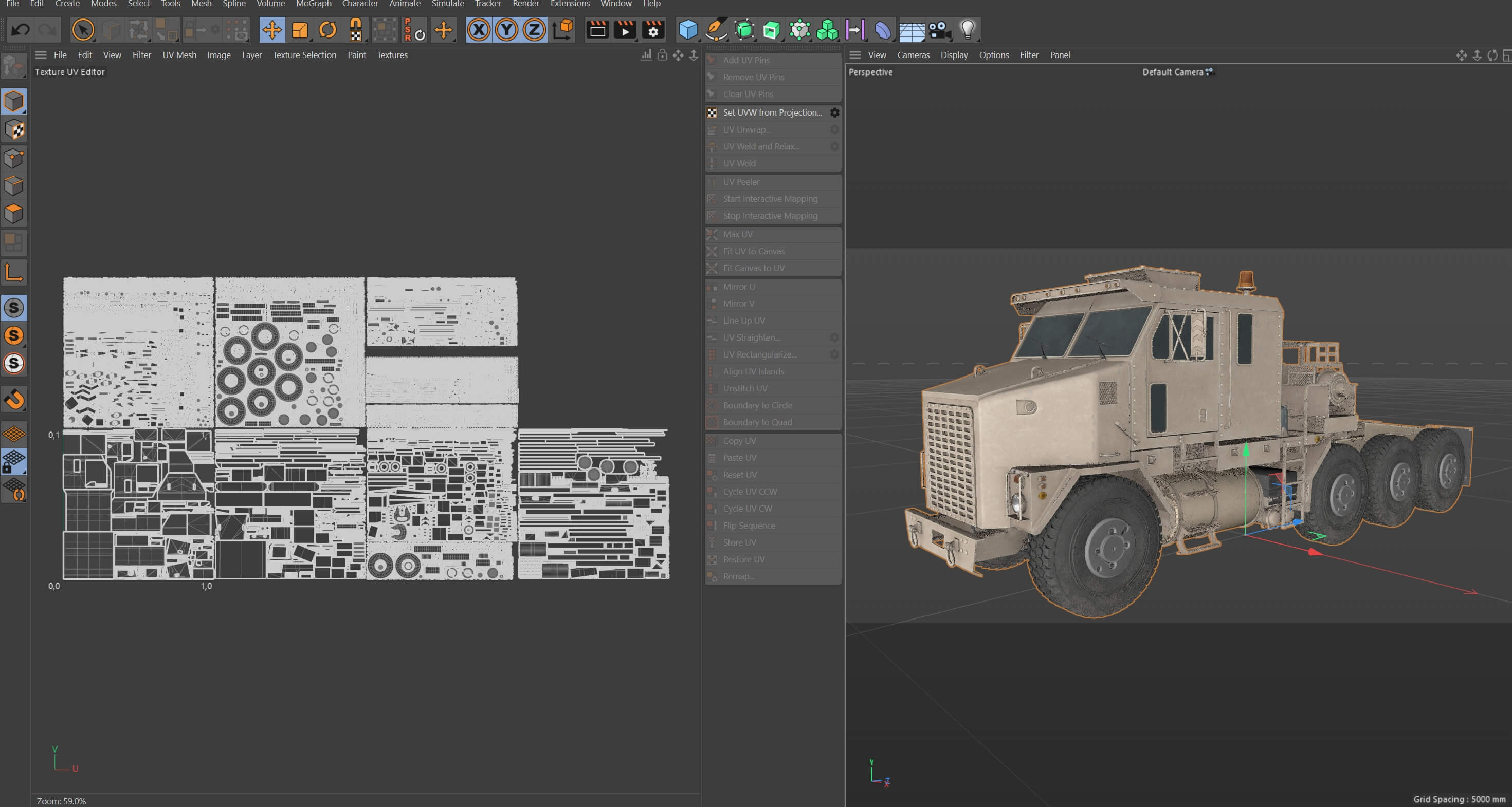 Oshkosh M1070 Army Tank Transporter - 3D Model by 3dstudio
