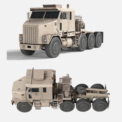Oshkosh M1070 Army Tank Transporter - 3D Model by 3dstudio