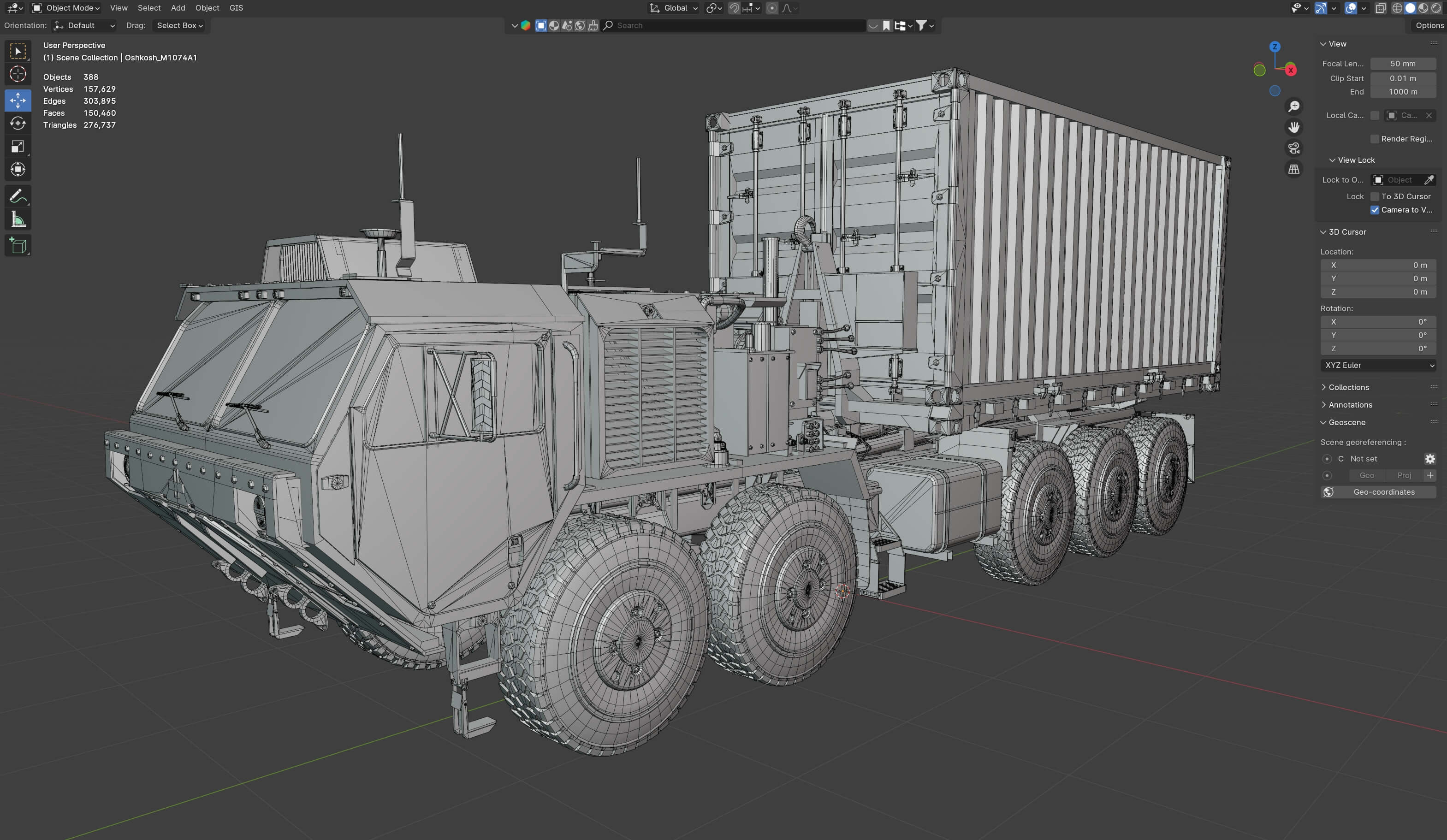 Oshkosh PLS A1 M1074A1 Container Truck - 3D Model by 3dstudio
