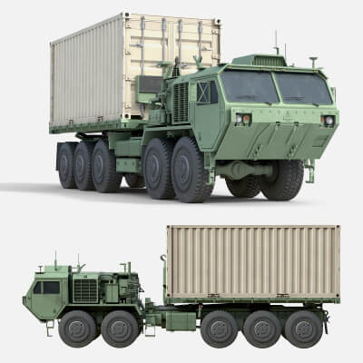 Oshkosh PLS A1 M1074A1 Container Truck - 3D Model by 3dstudio