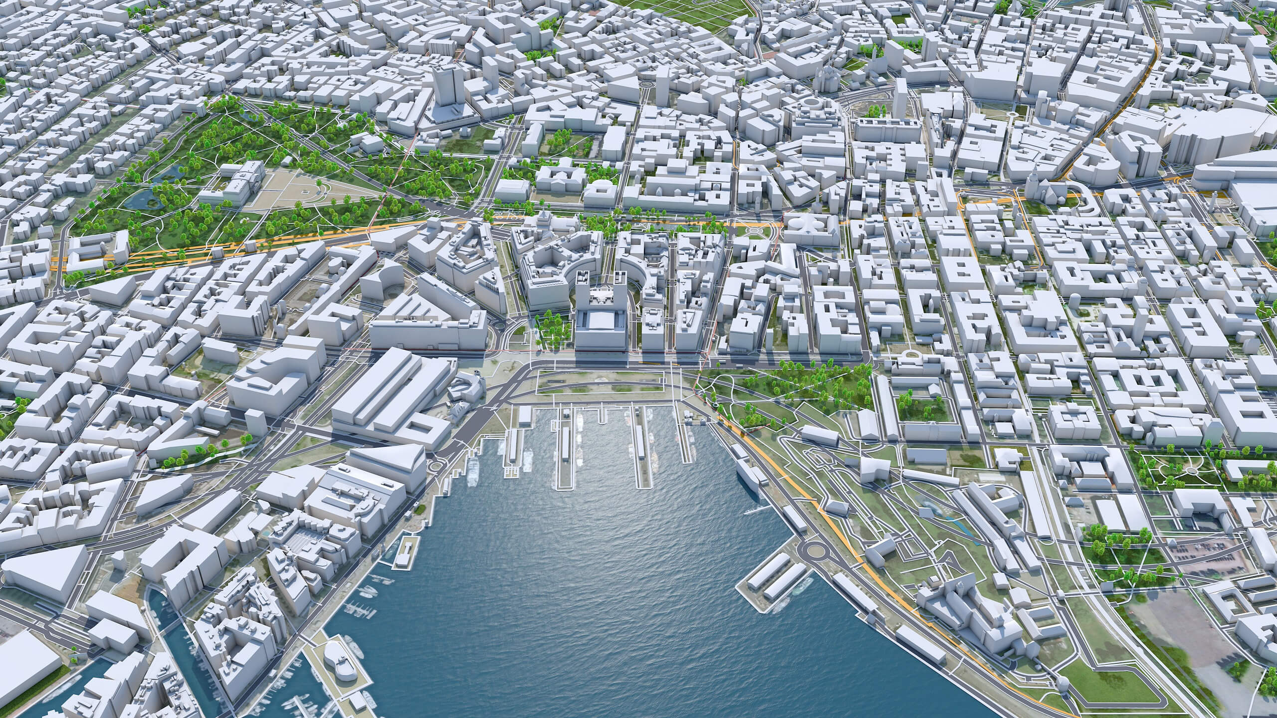 Oslo Downtown Norway 8km - 3D Model by 3dstudio