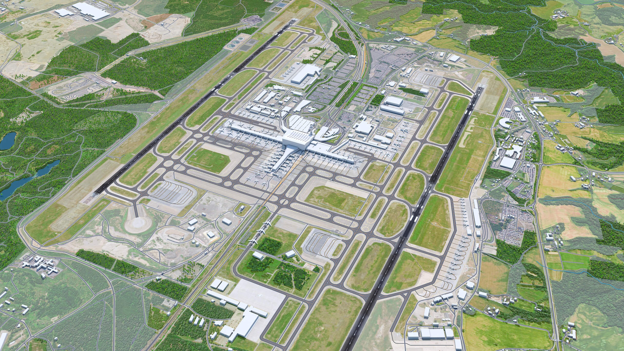 Oslo Gardermoen Airport - 3D Model by 3dstudio
