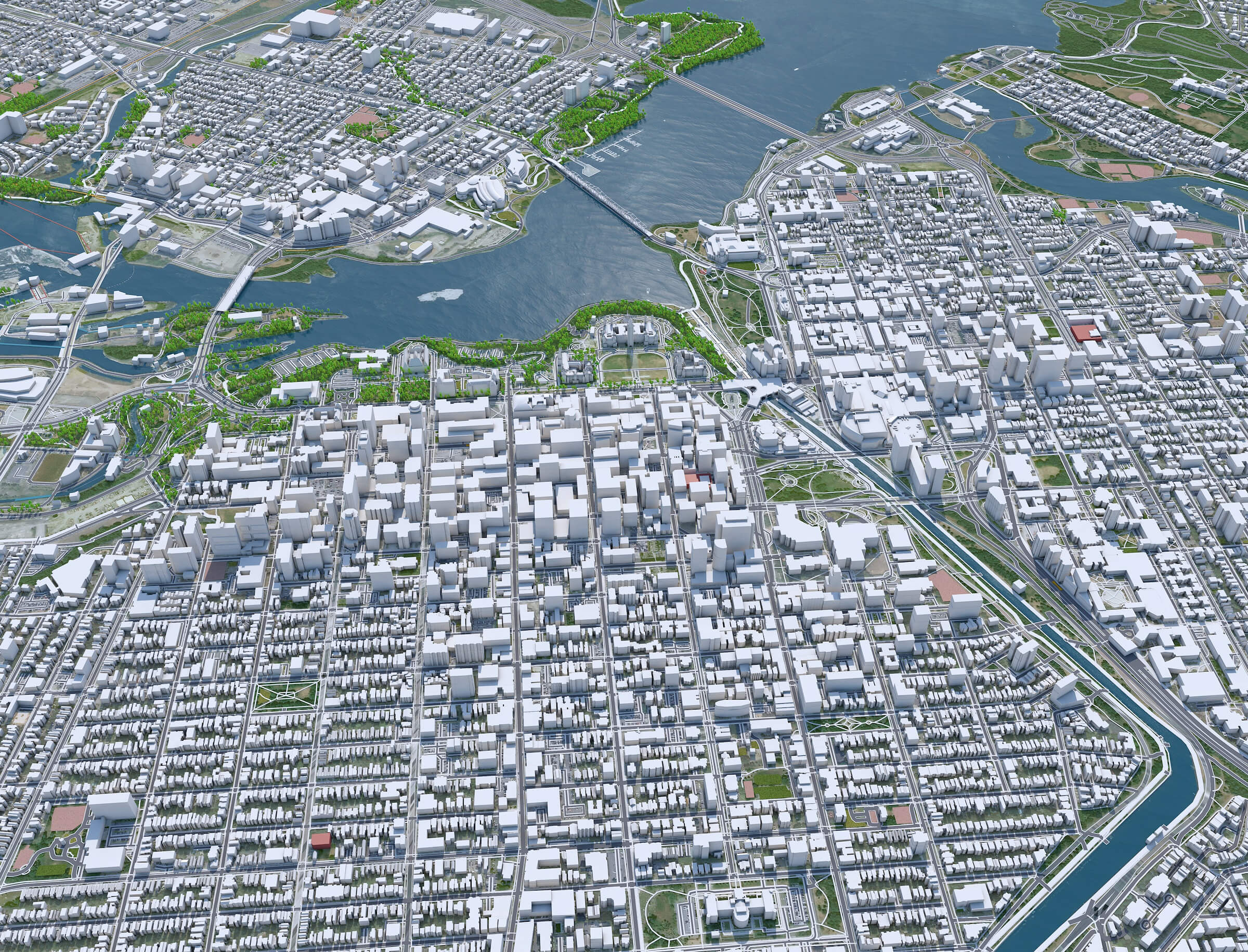 Ottawa Canada 100km - 3D Model by 3dstudio