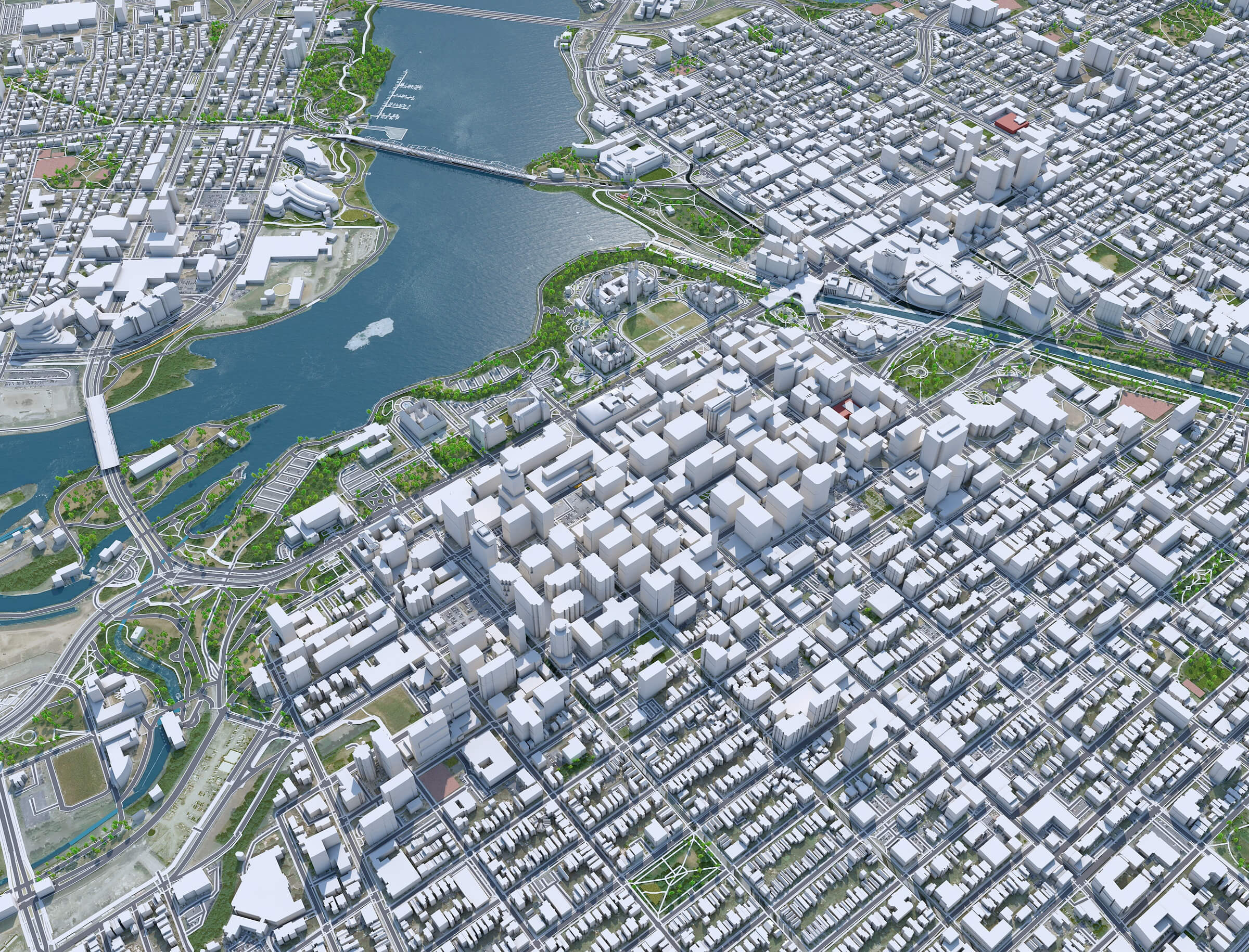 Ottawa Downtown Canada 8km - 3D Model by 3dstudio