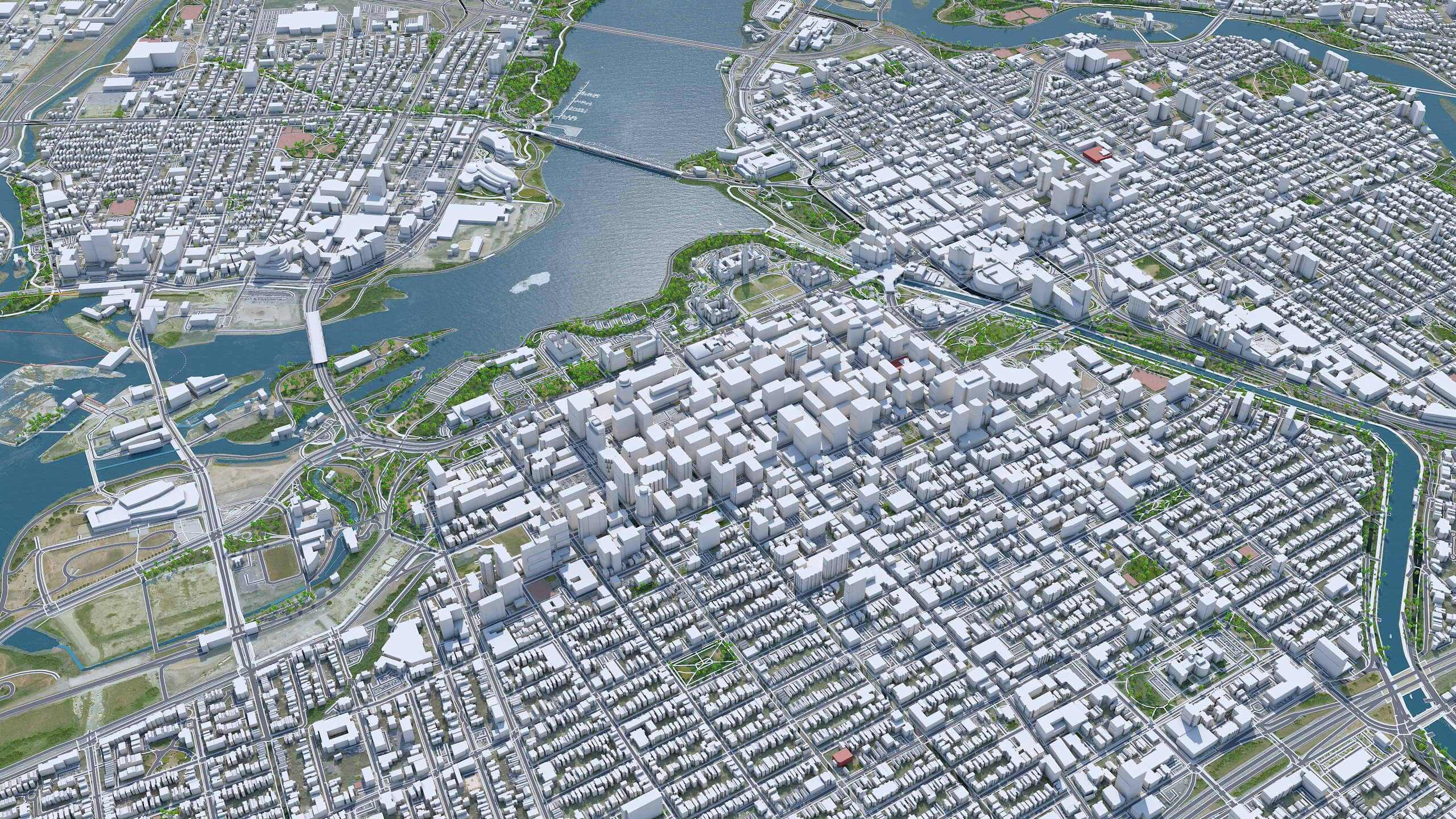 Ottawa Downtown Canada 8km - 3D Model by 3dstudio