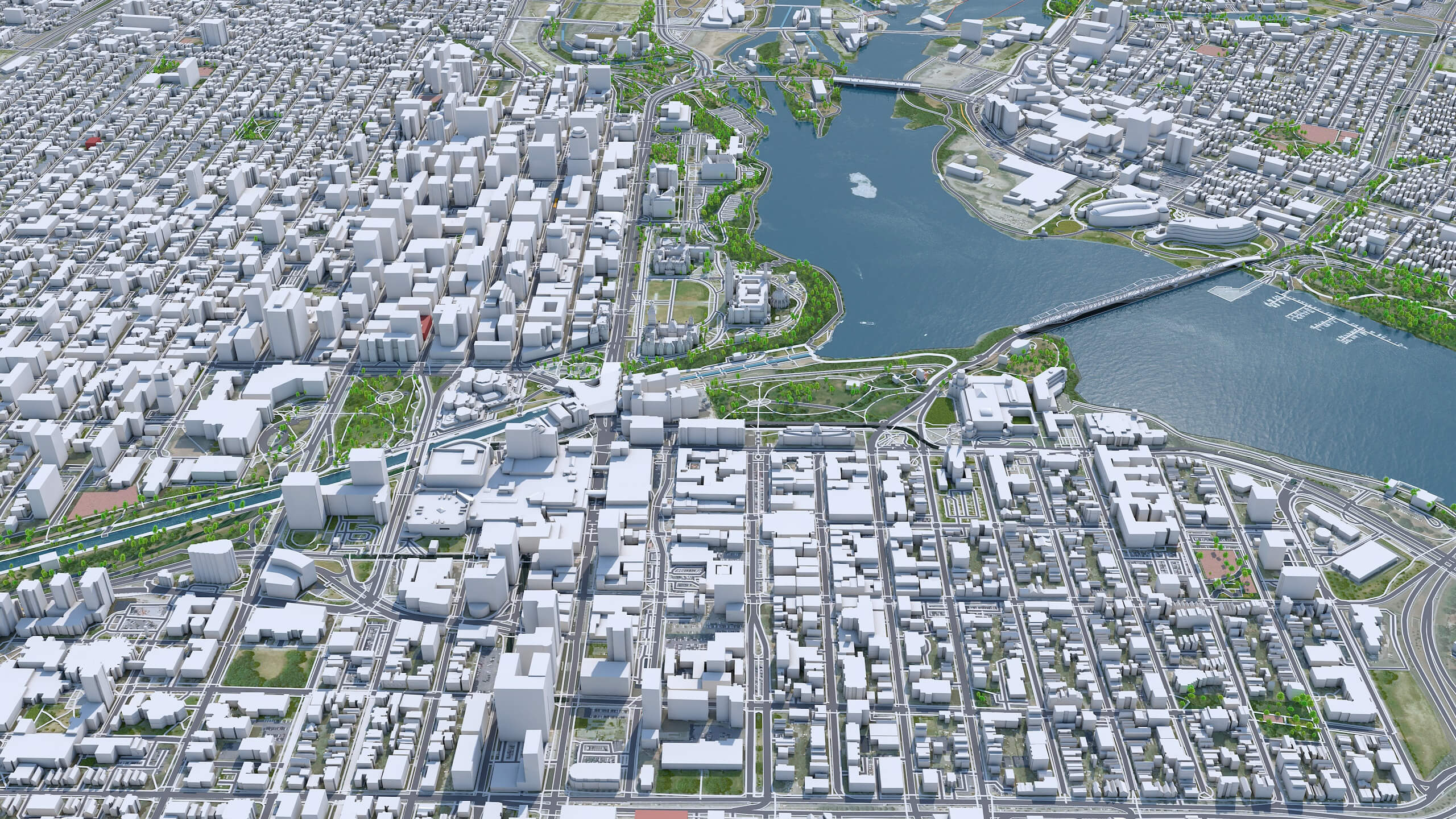 Ottawa Downtown Canada 8km - 3D Model by 3dstudio