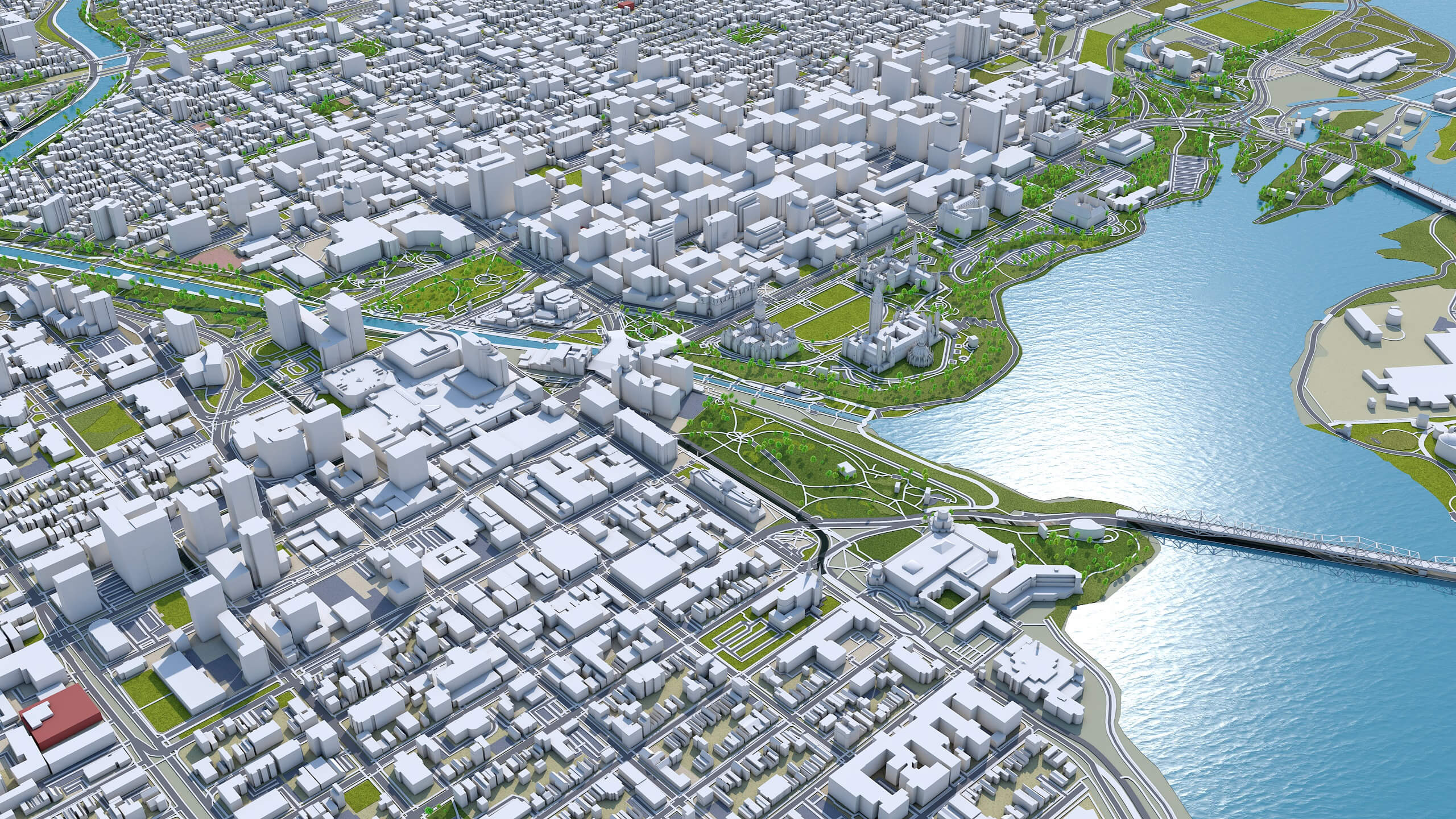 Ottawa Downtown Canada 8km - 3D Model by 3dstudio