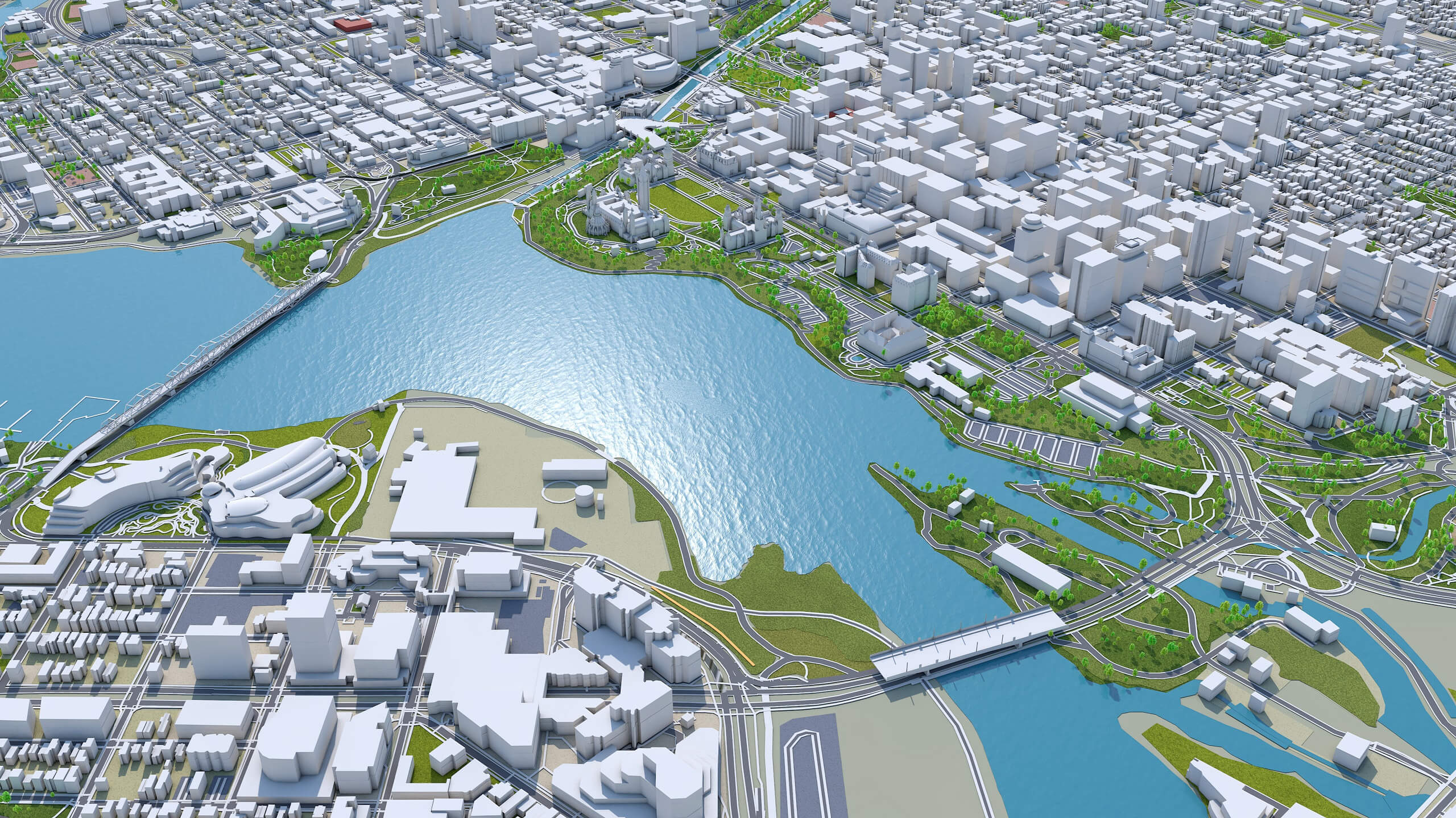 Ottawa Downtown Canada 8km - 3D Model by 3dstudio