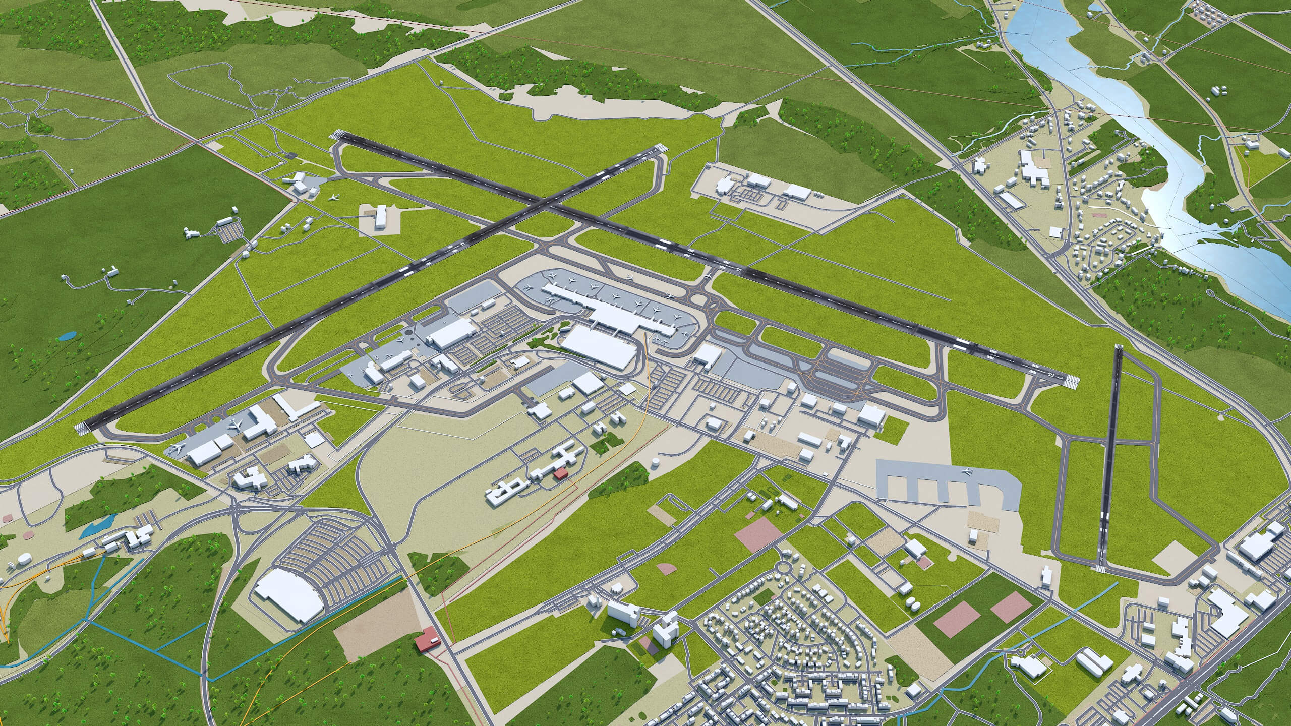 Ottawa International Airport - 3D Model by 3dstudio