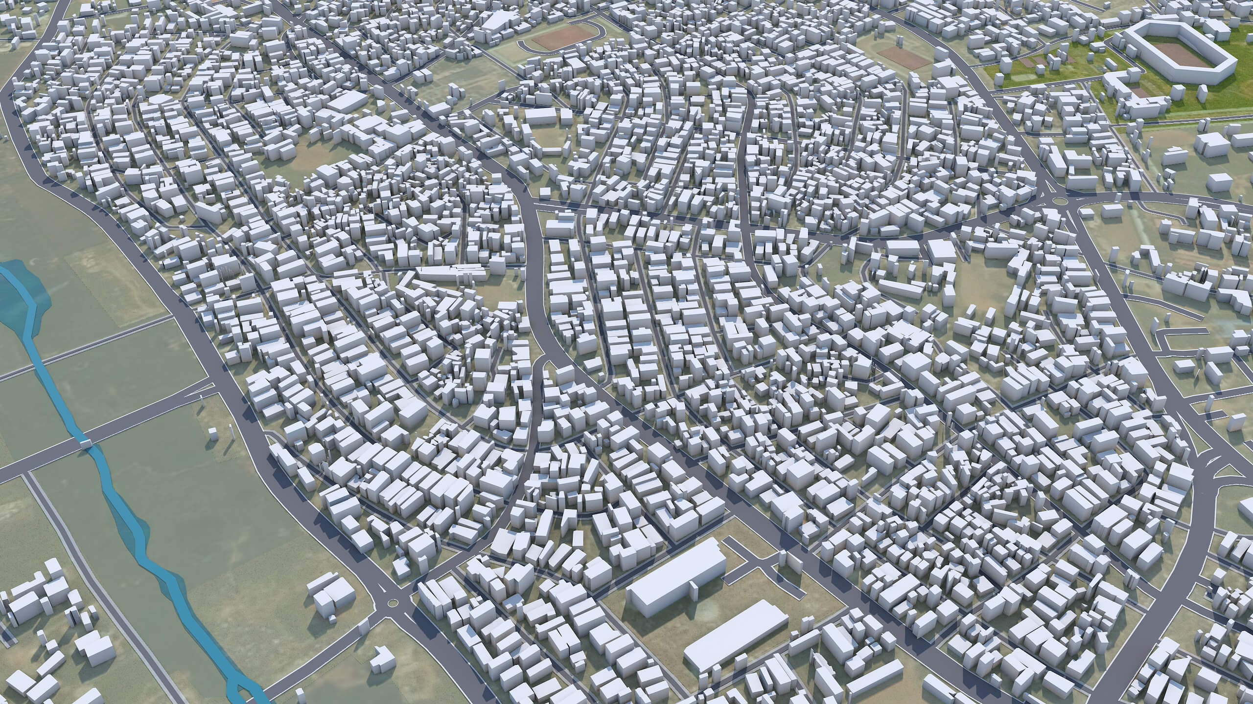 Owerri City Nigeria 3D Model 30km by 3dstudio