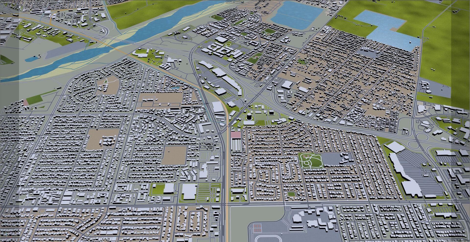 Oxnard, California USA 30km - 3D Model by 3dstudio