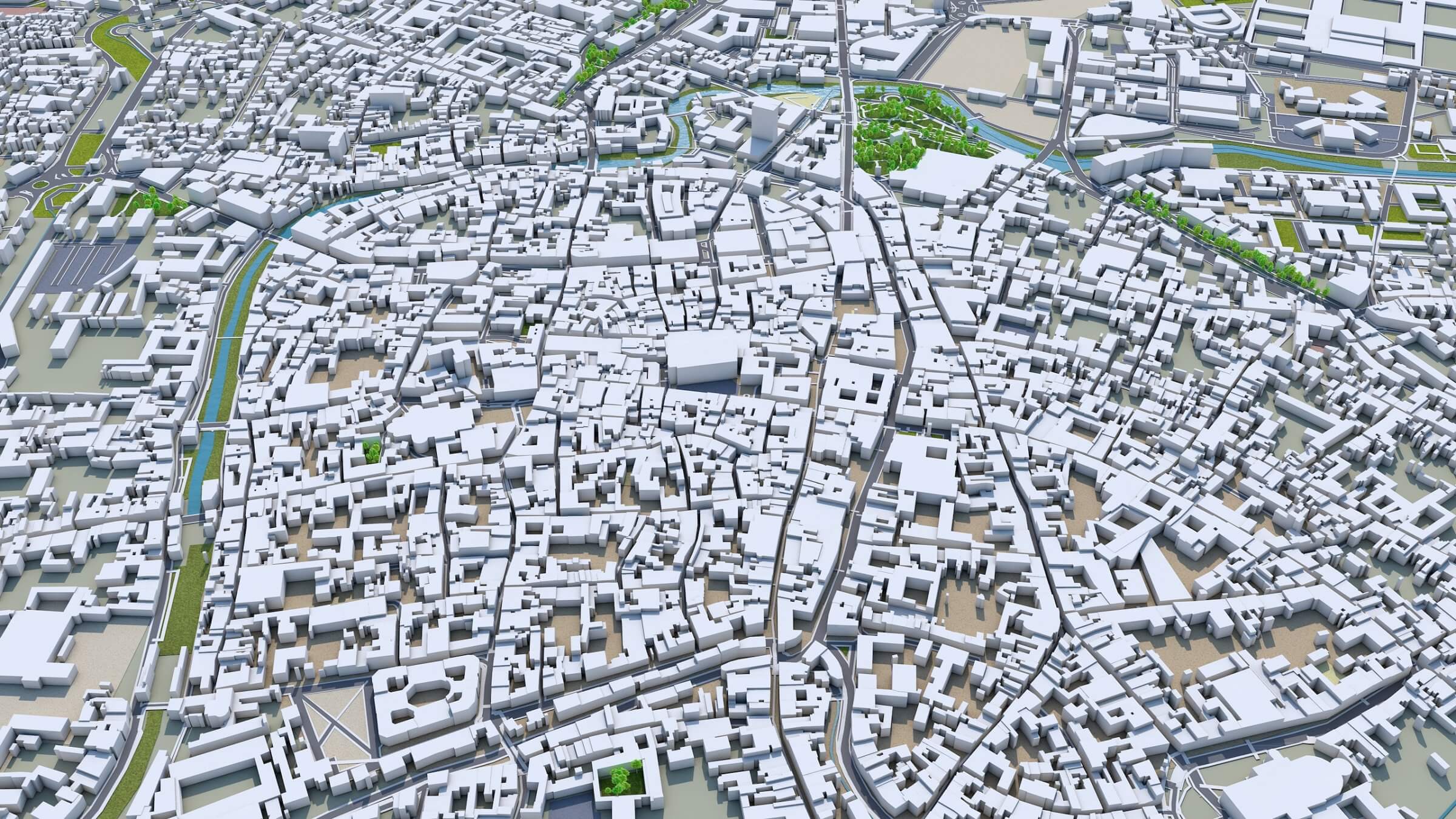 Padua, Italy 100km - 3D Model by 3dstudio