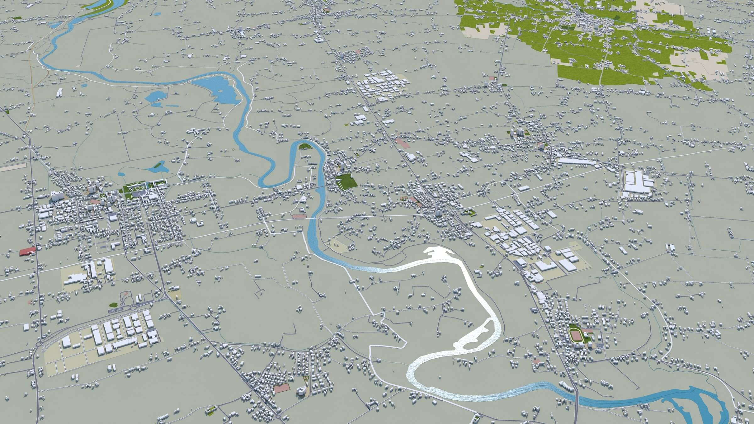 Padua, Italy 100km - 3D Model by 3dstudio