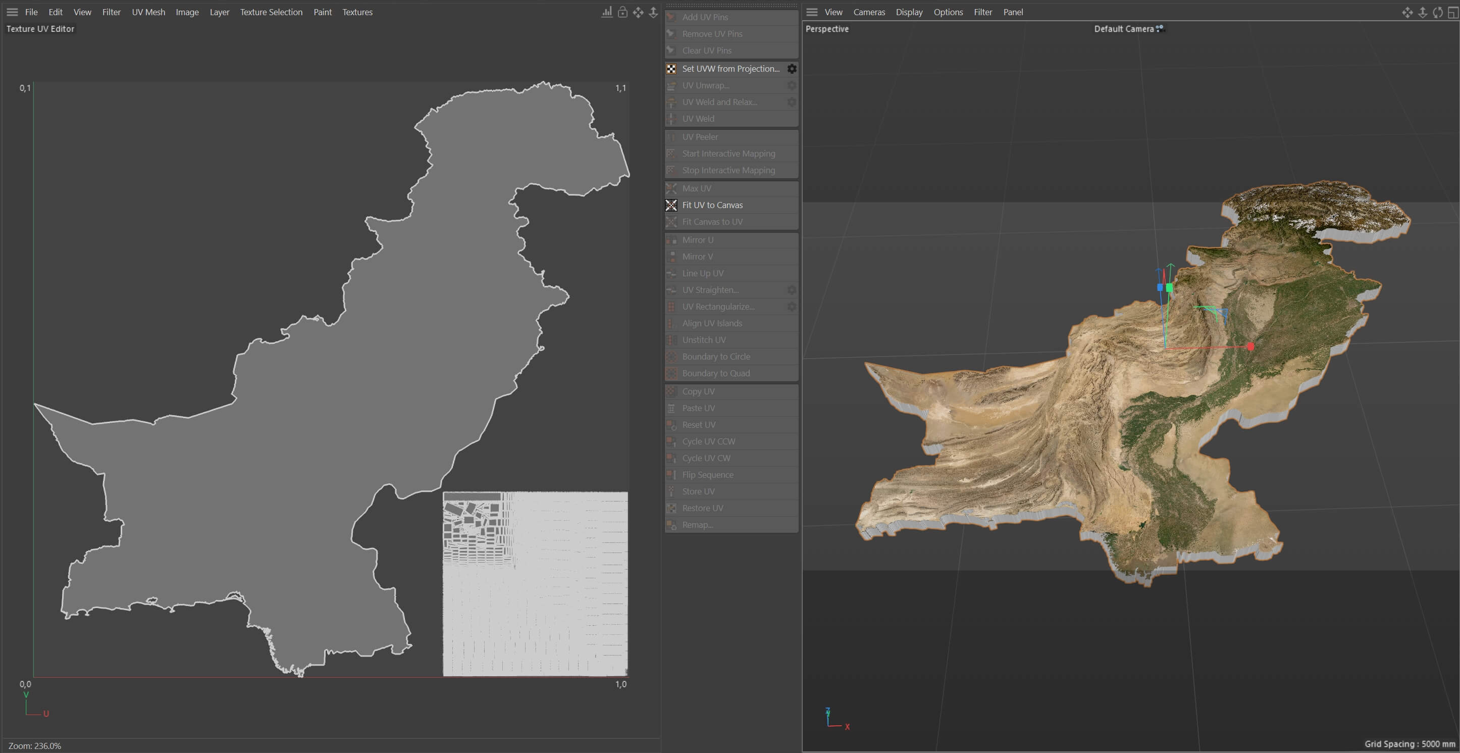 Pakistan Terrain Map - 3D Model by 3dstudio