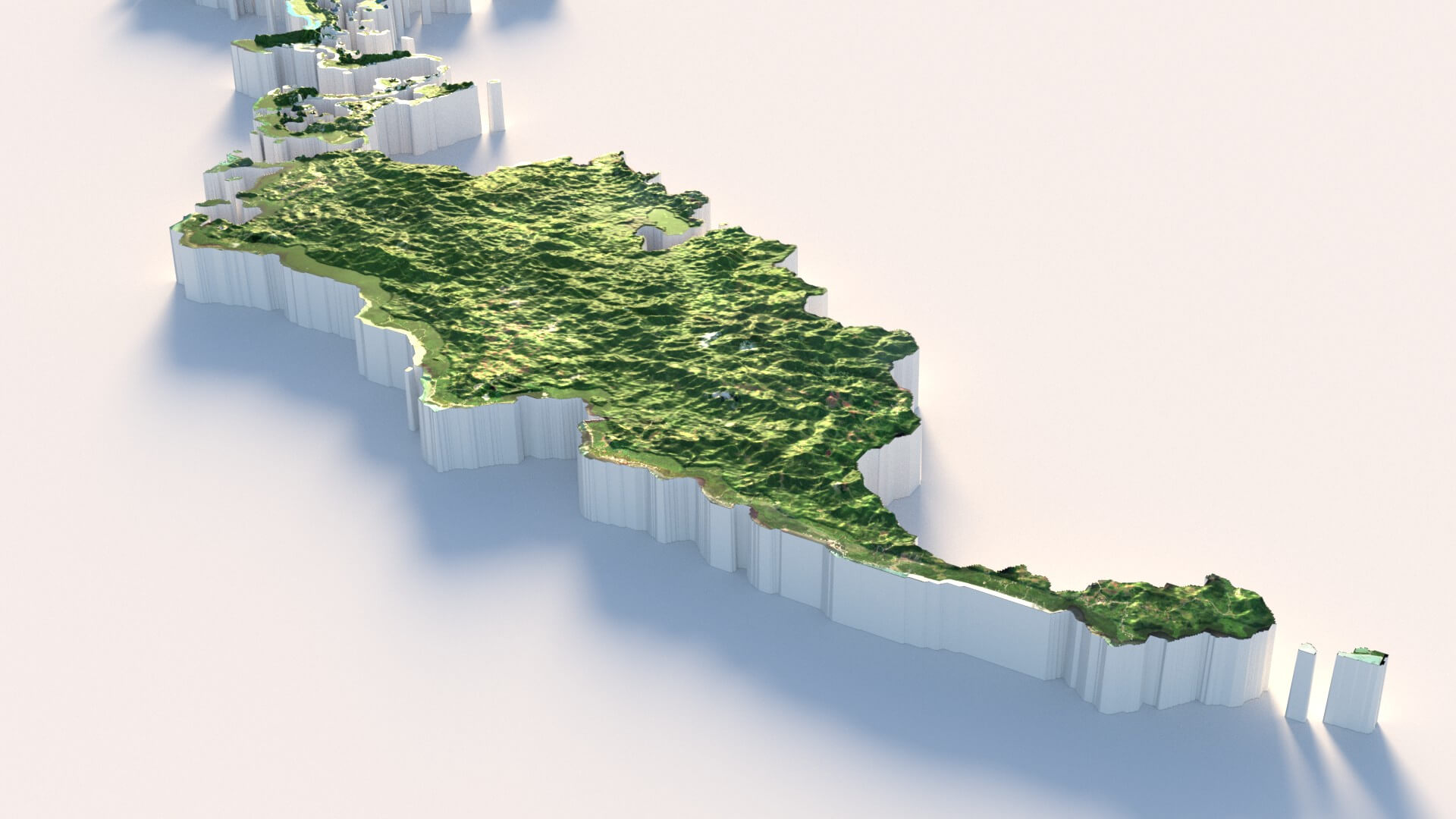 Palau Terrain Map - 3D Model by 3dstudio