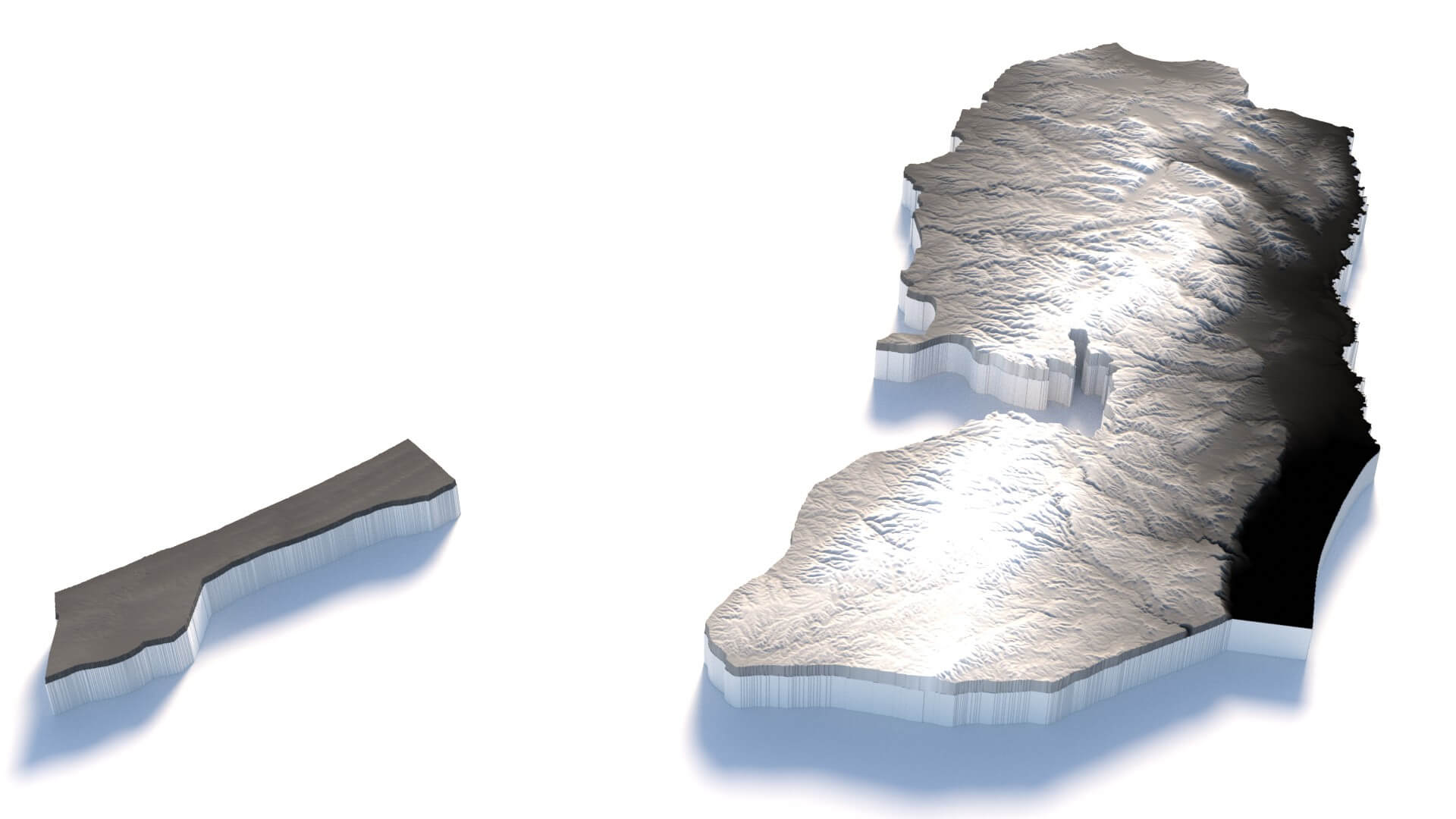 Palestine Terrain Map - 3D Model by 3dstudio